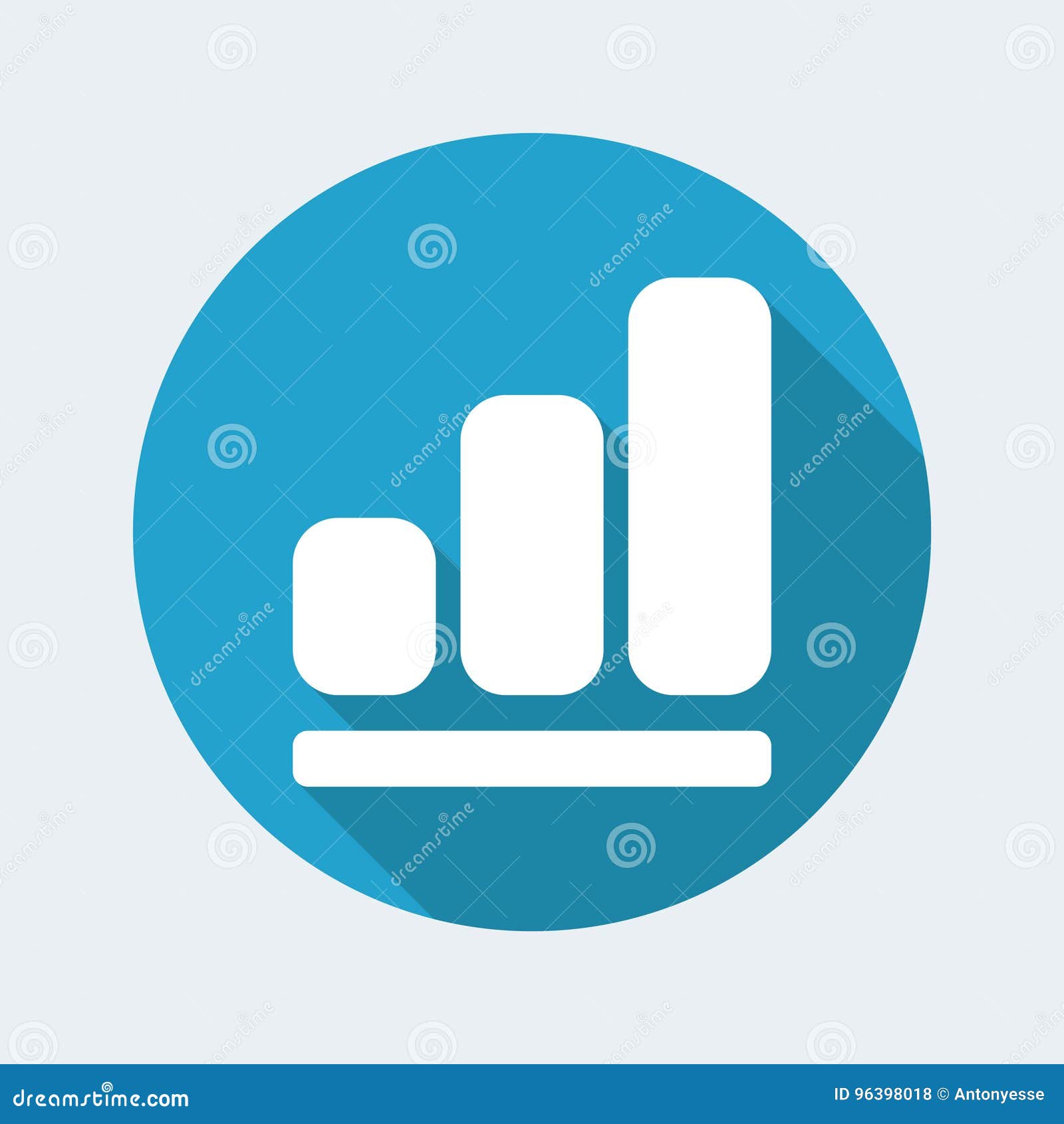 Increase data icon stock vector. Illustration of button - 96398018