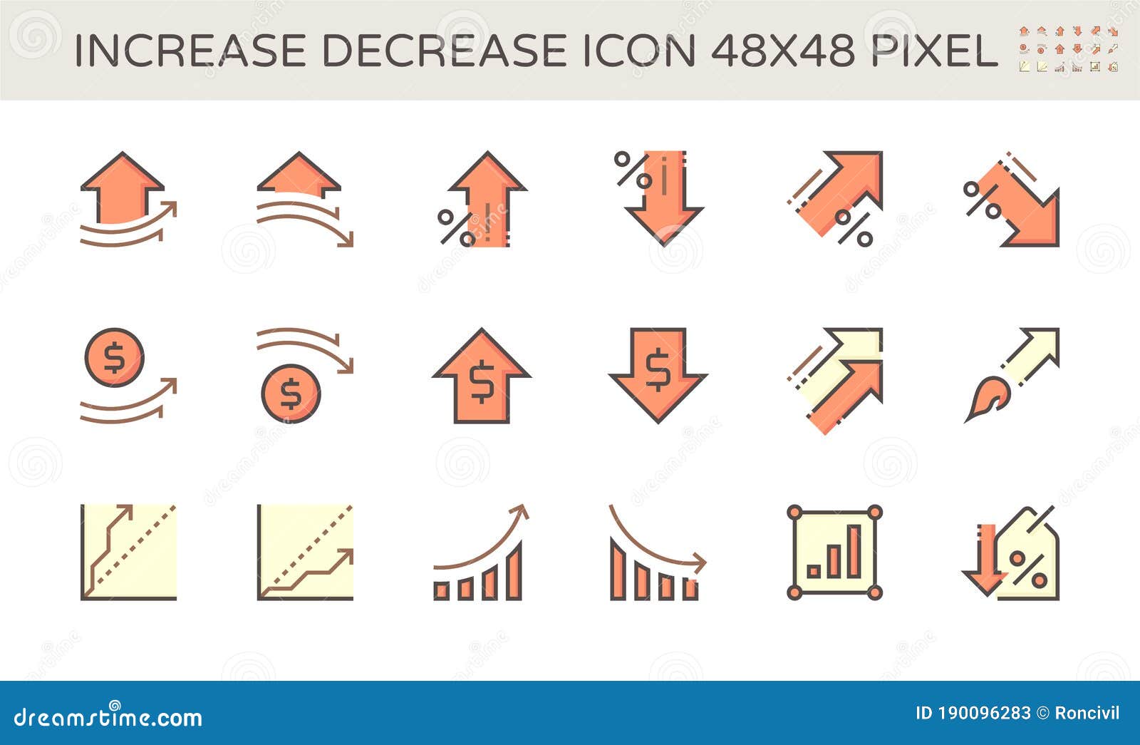 Increase decrease icon stock vector. Illustration of finance - 190096283