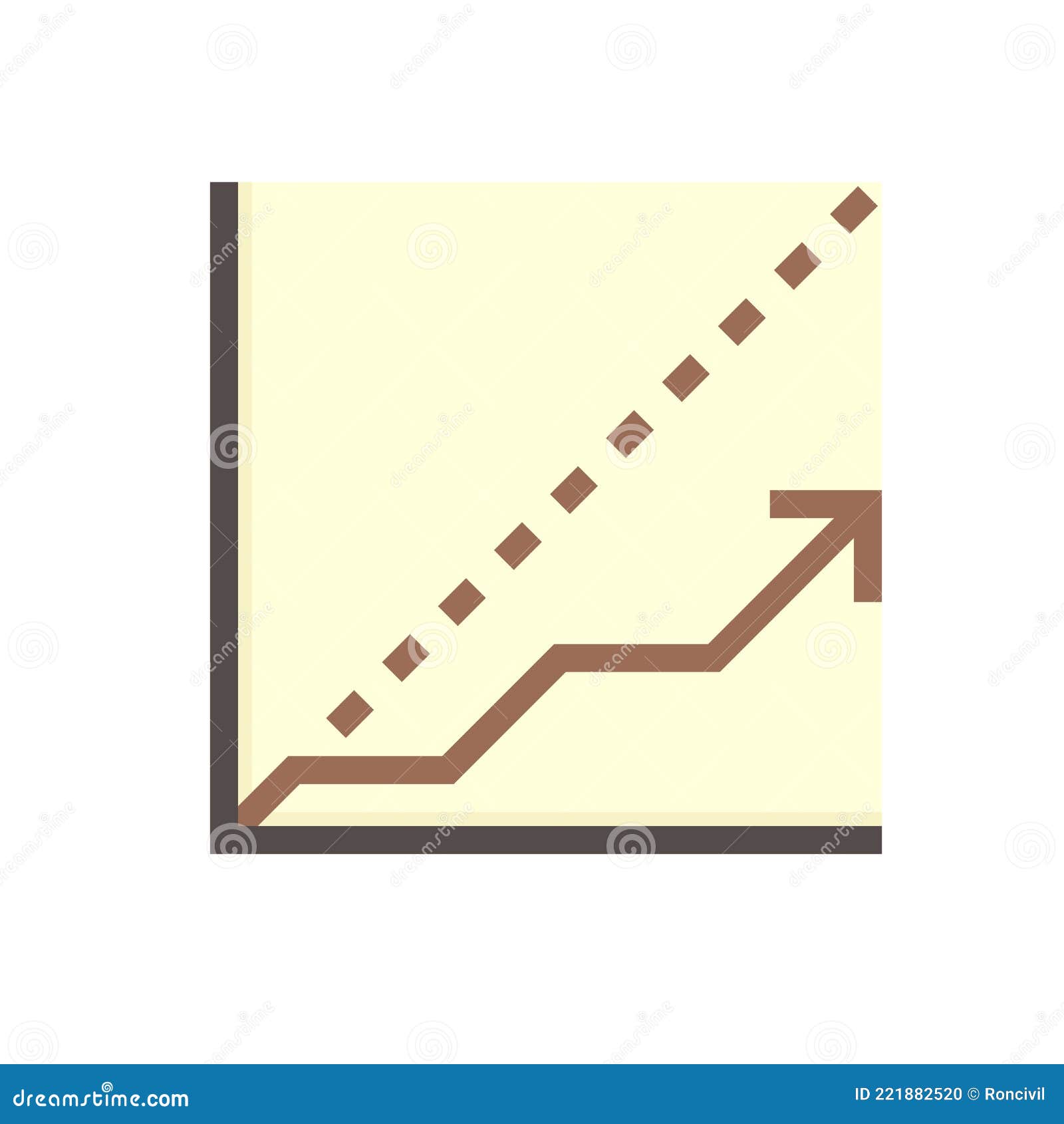 Benchmark and Increasing Graph or Chart Vector Icon Design with Up ...