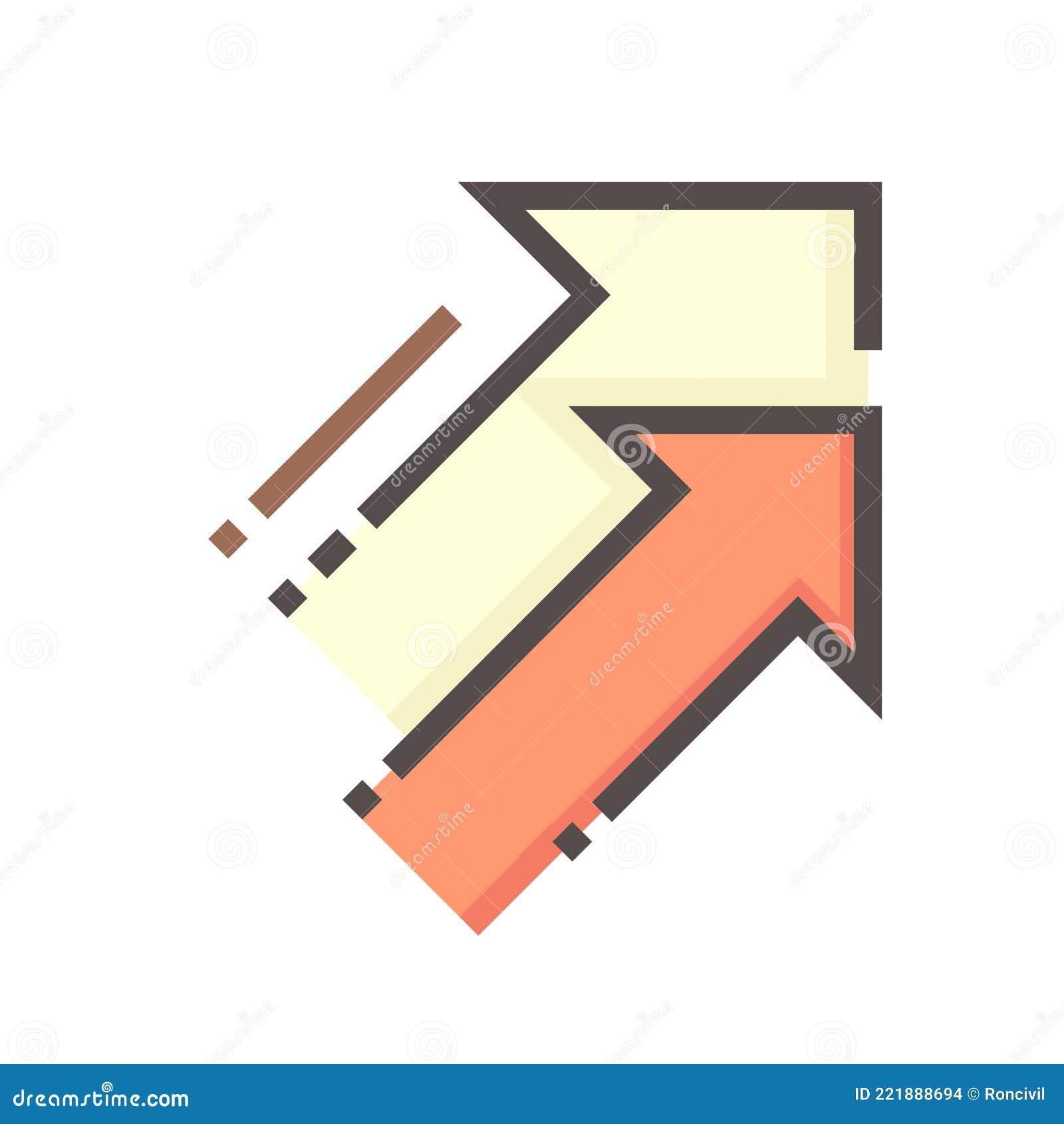 Going Up Arrow Vector Design, 48x48 Pixel Perfect and Editable Stroke Stock Vector ...