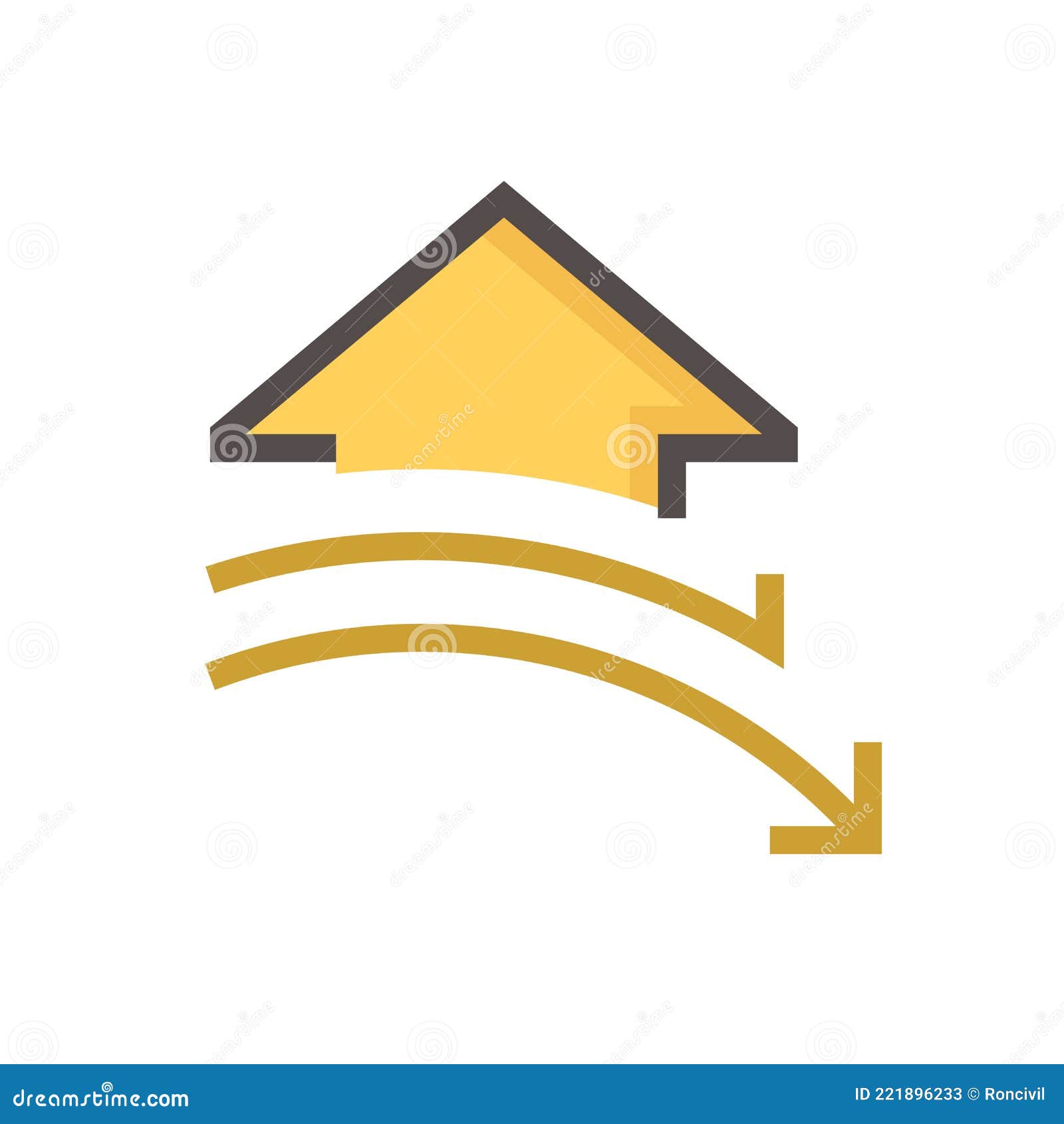 House Price or Value Decrease Vector Icon. 48x48 Pixel Perfect and ...