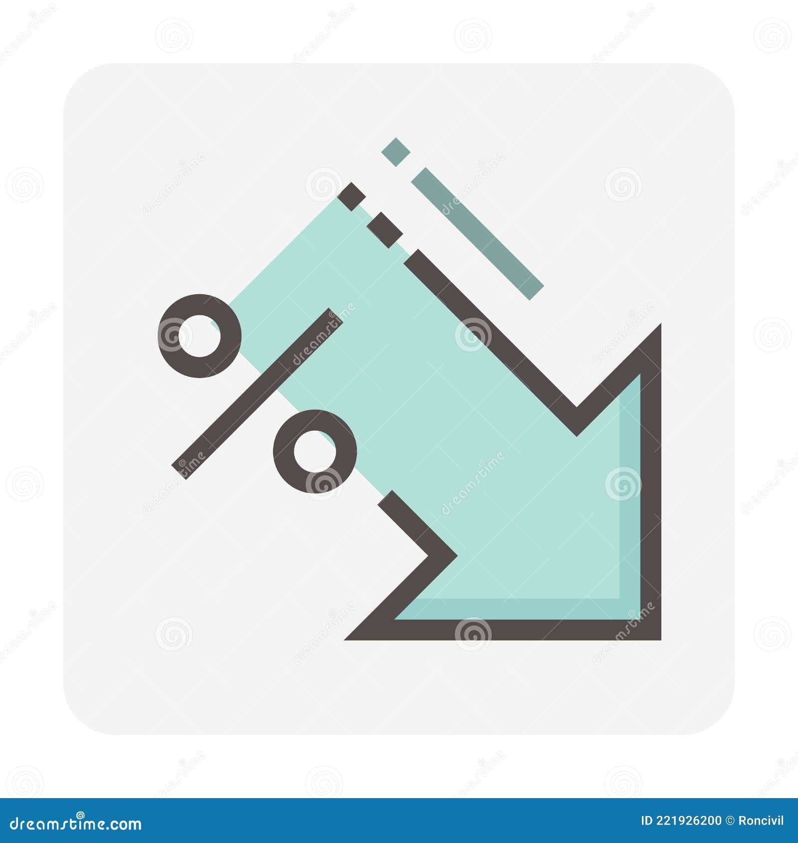 Percent Decrease Vector Design, 48x48 Pixel Perfect and Editable Stroke Stock Vector ...