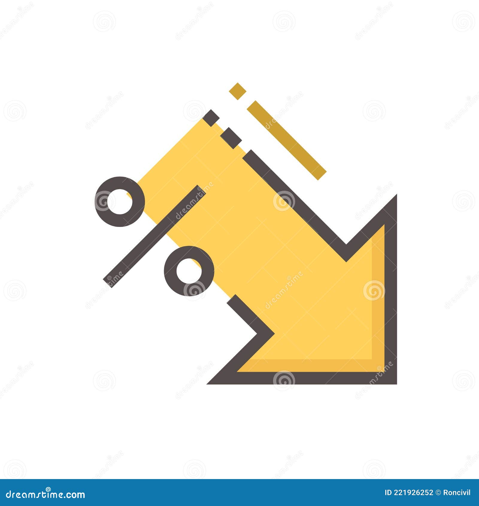 Percent Decrease Vector Design, 48x48 Pixel Perfect and Editable Stroke Stock Vector ...