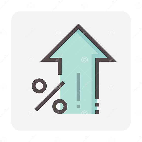 Percent Increase Vector Design. 48x48 Pixel Perfect and Editable Line Stroke. Stock Vector ...