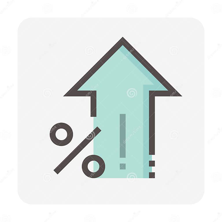 Percent Increase Vector Design. 48x48 Pixel Perfect and Editable Line Stroke. Stock Vector ...