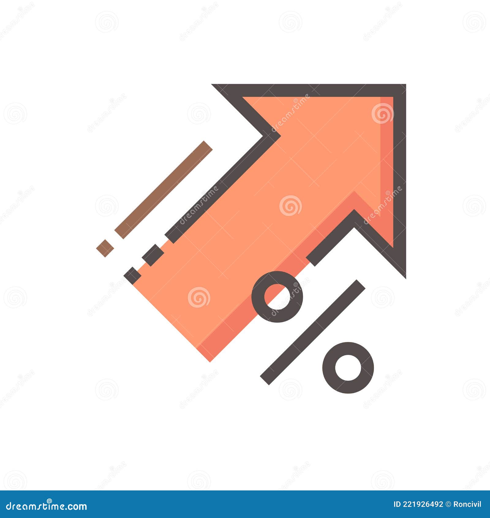 Percent Increase Vector Design. 48x48 Pixel Perfect and Editable Line Stroke. Stock Vector ...