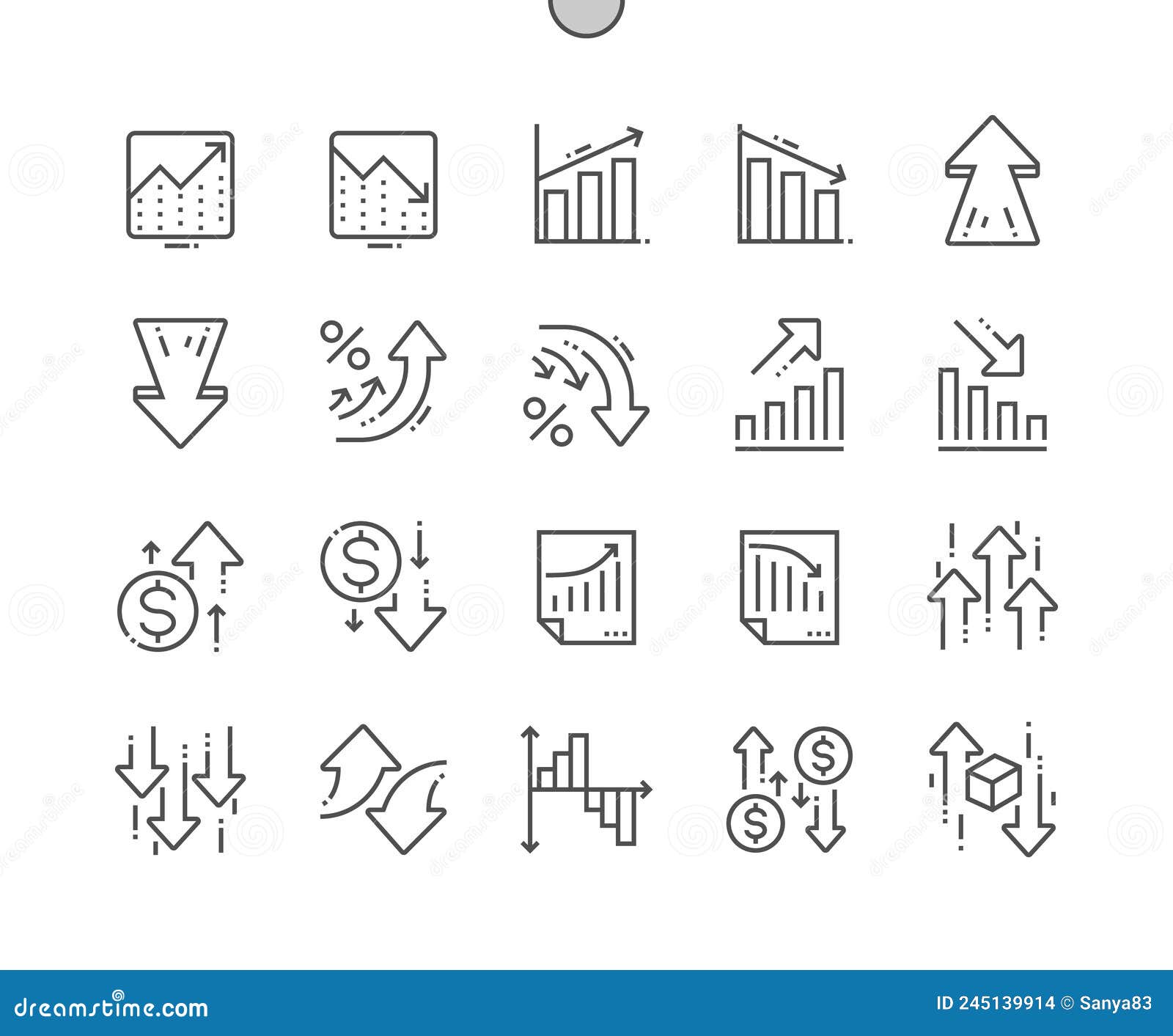 Increase and Decrease. Business. Finance Chart. Stock Vector ...
