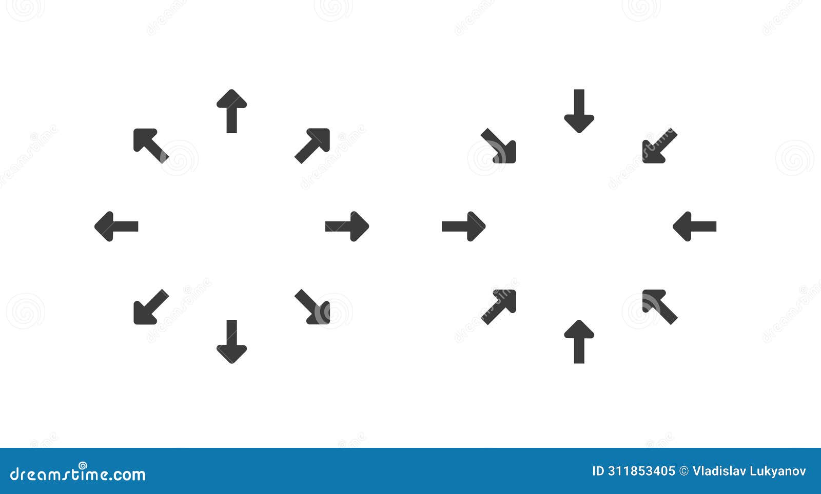 Increase Decrease Radial Arrows Icon Vector, Expand Shrink Ui Simple ... Increase Decrease Radial Arrows Icon Vector, Expand Shrink Ui Simple ...