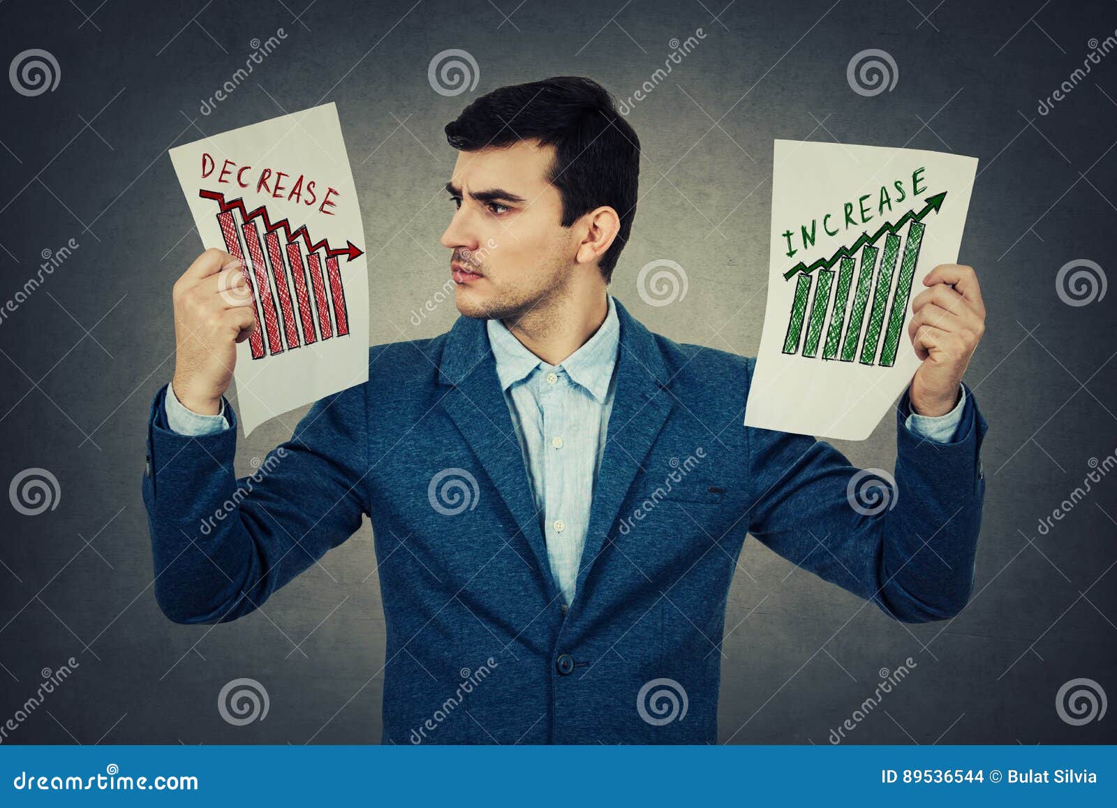 Increase and decrease stock photo. Image of business - 89536544
