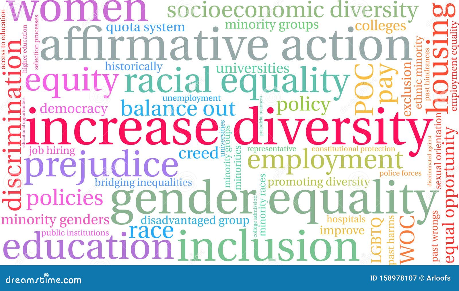 Increase Diversity Word Cloud Stock Vector - Illustration of ...