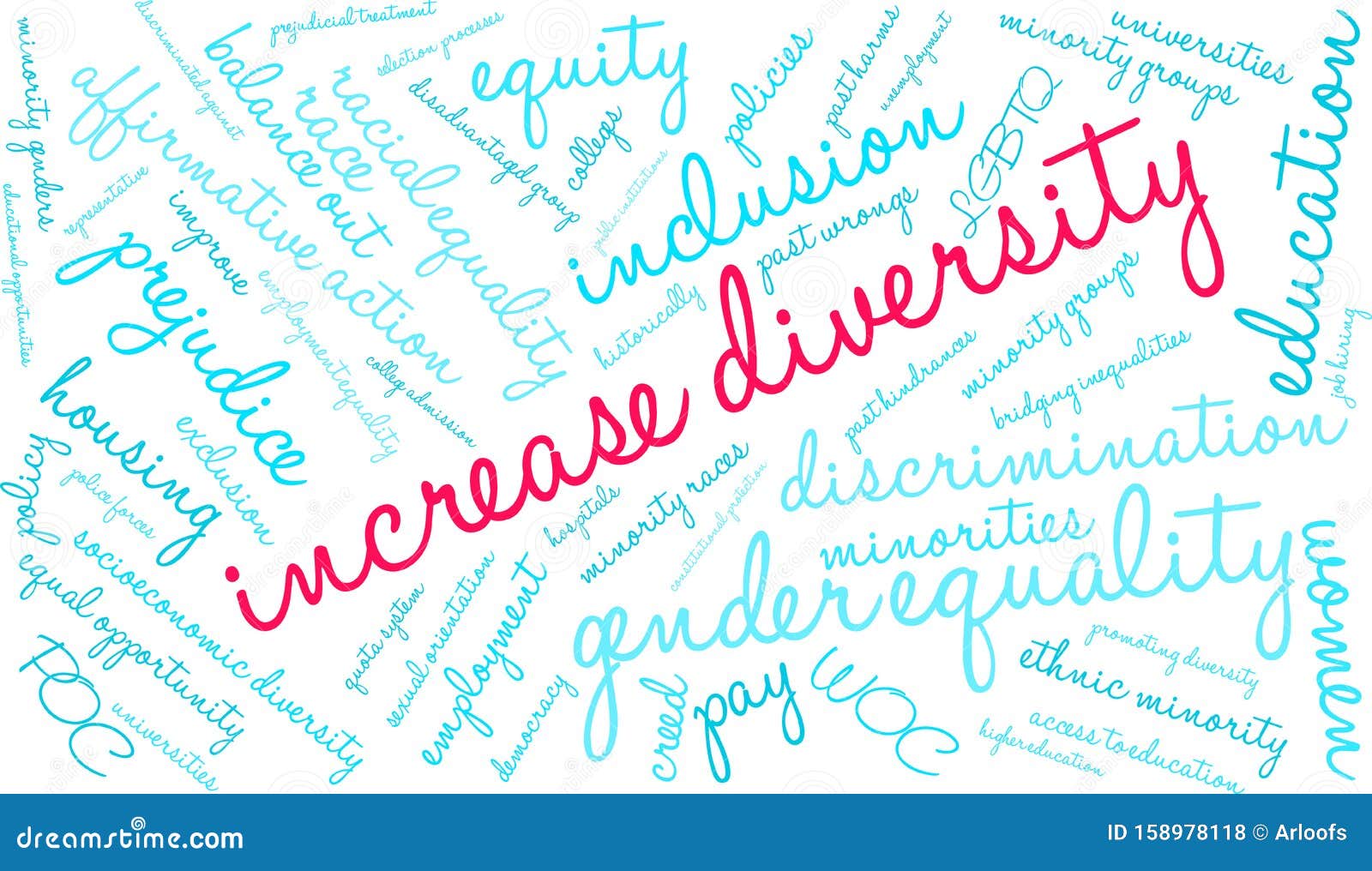 Increase Diversity Word Cloud Stock Vector - Illustration of ...