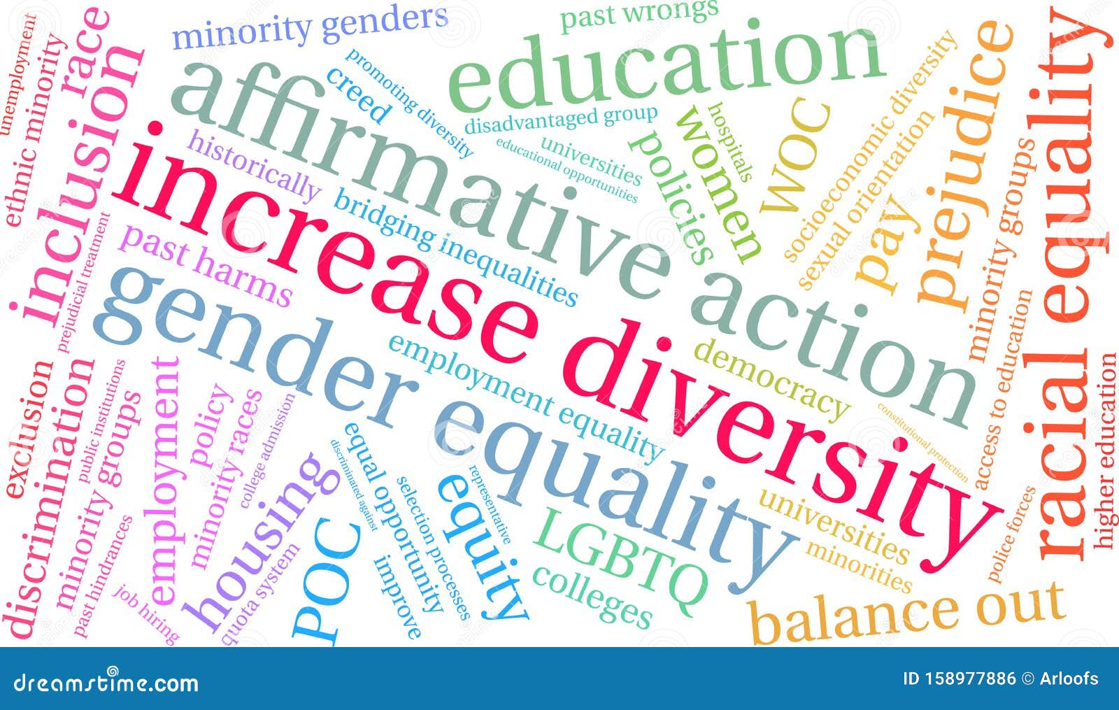 Increase Diversity Word Cloud Stock Vector - Illustration of colleges ...