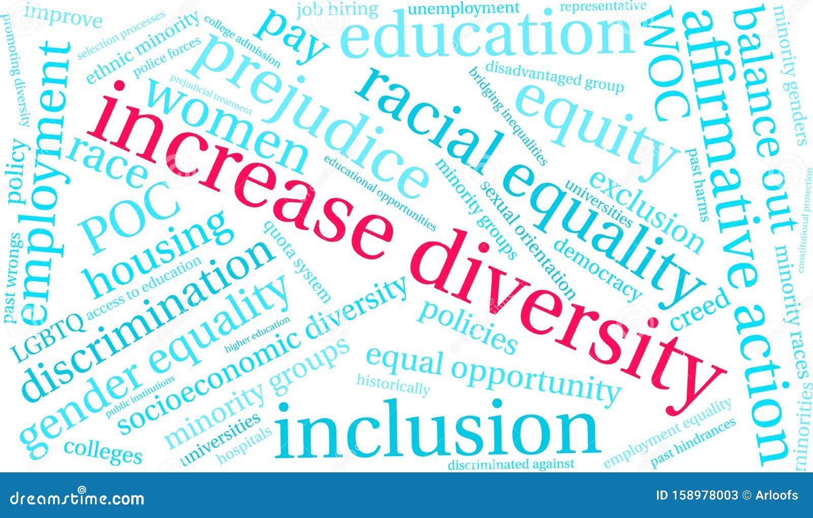 Increase Diversity Word Cloud Stock Vector - Illustration of ...