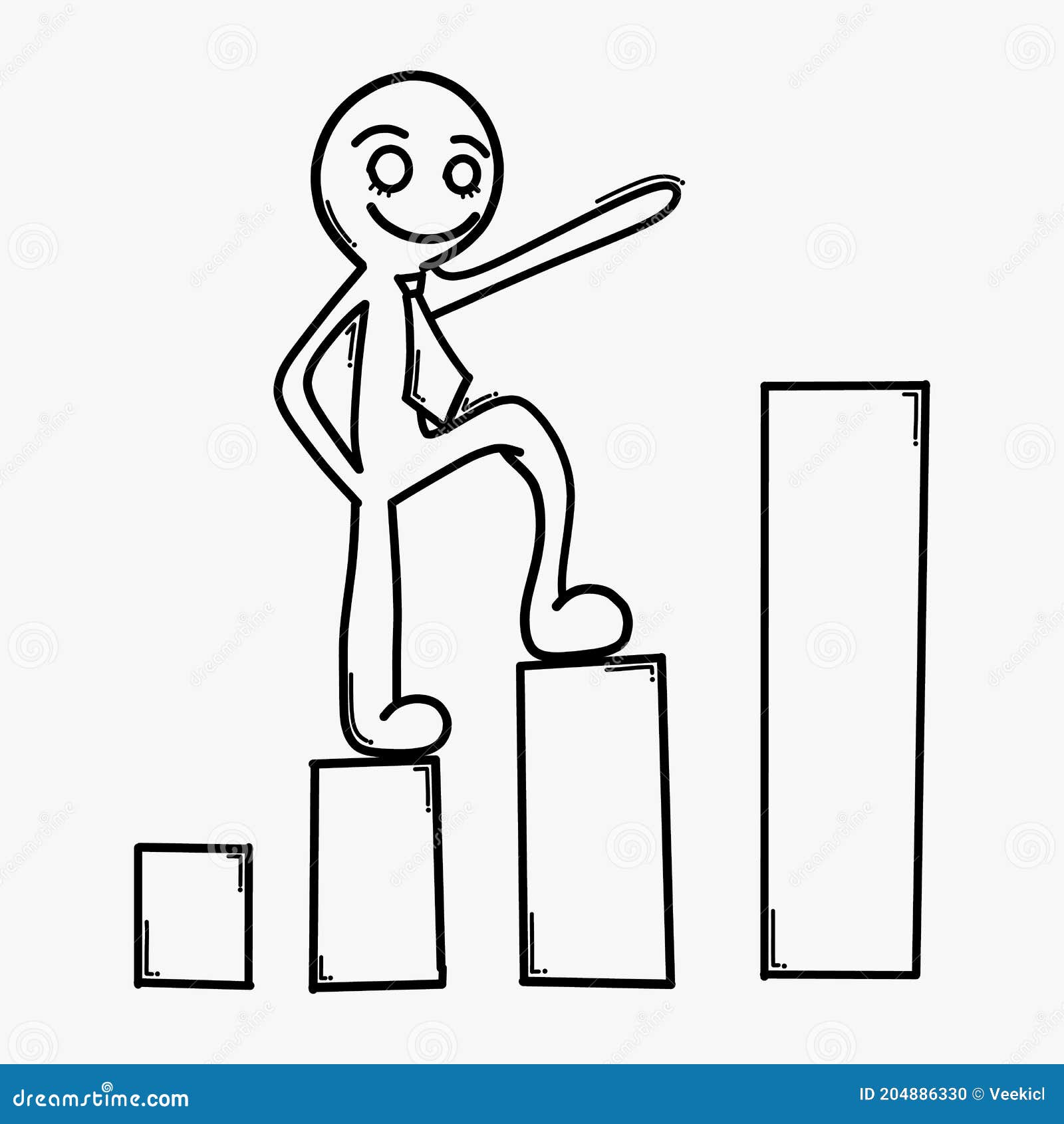 Increase. Doodle Vector Icon. Drawing Sketch Illustration Hand Drawn ...