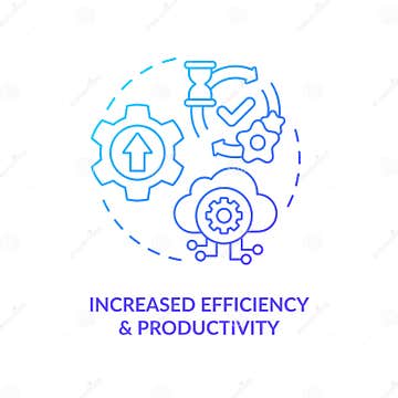 Increase Efficiency Blue Gradient Concept Icon Stock Vector ...