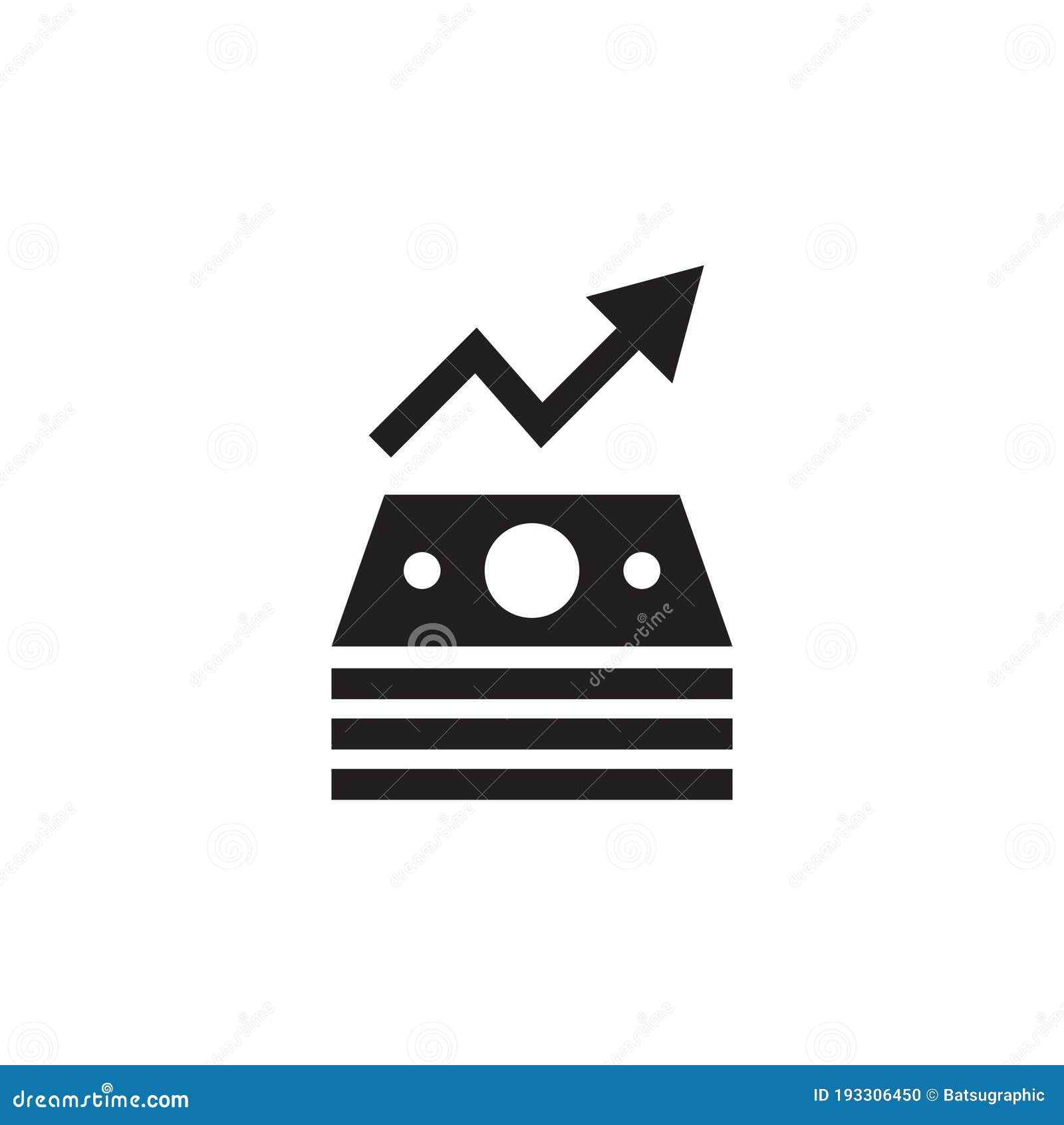 Increase Finance Vector Icon Logo Design Stock Vector - Illustration of ...