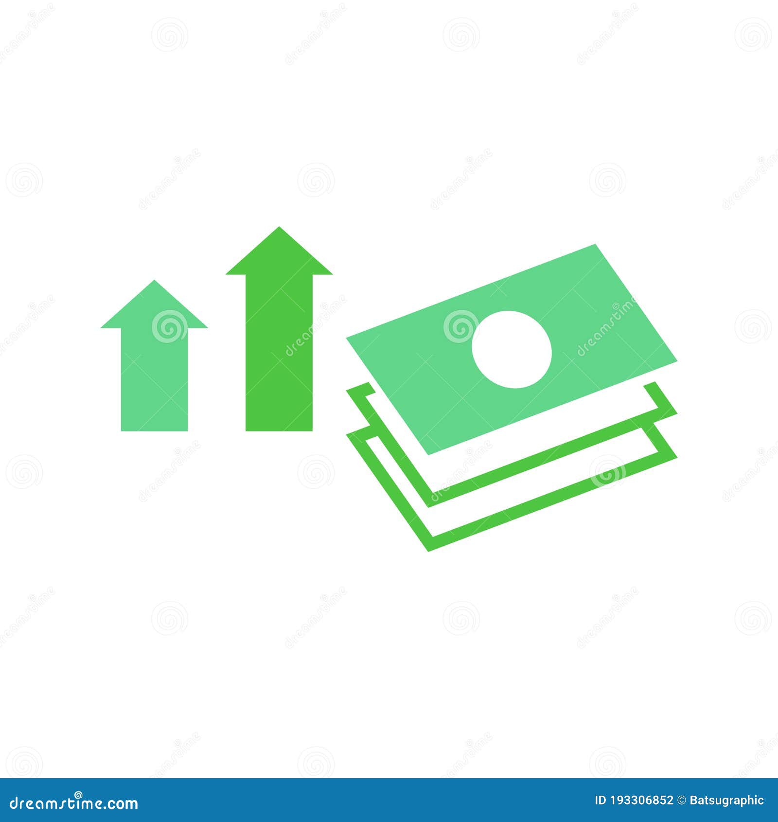 Increase Finance Vector Icon Logo Design Stock Vector - Illustration of ...
