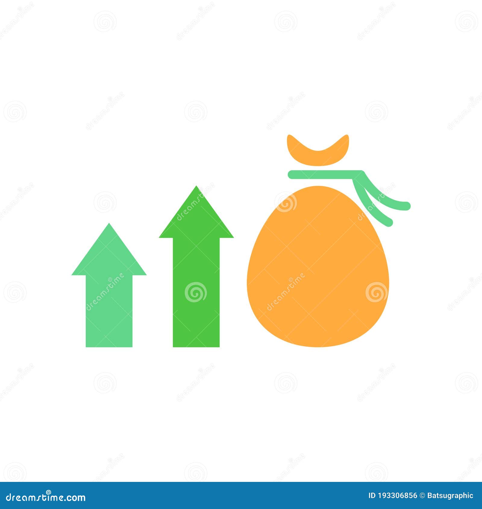 Increase Finance Vector Icon Logo Design Stock Vector - Illustration of ...