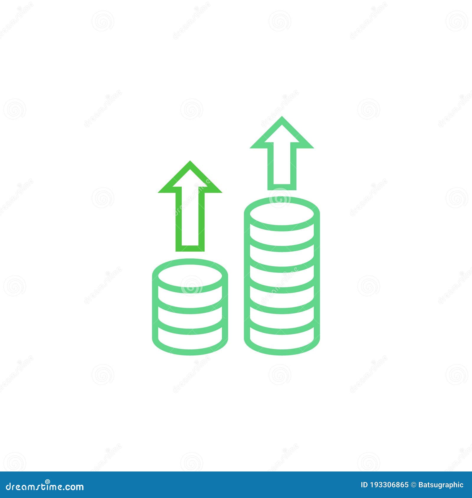 Increase Finance Vector Icon Logo Design Stock Vector - Illustration of ...