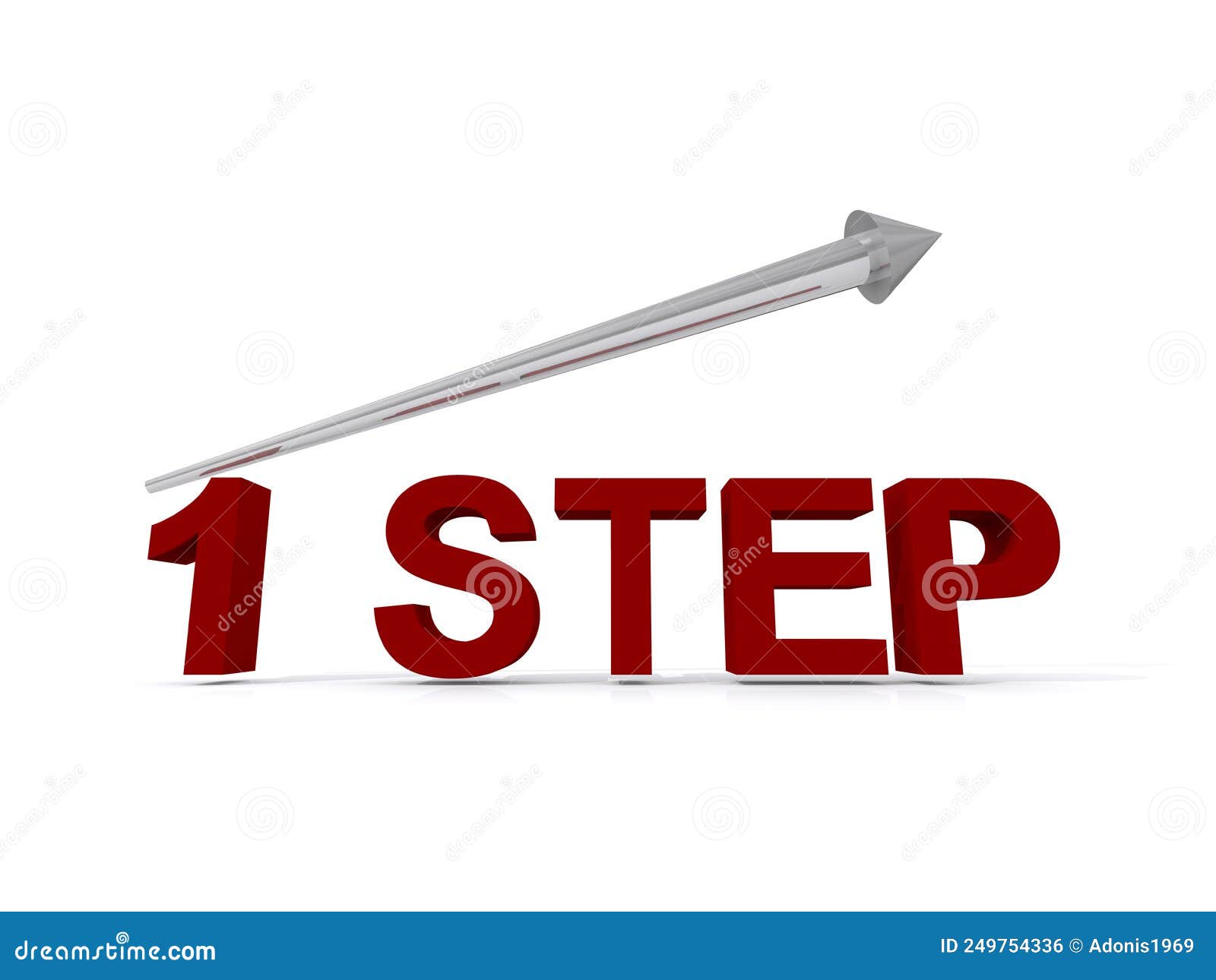 Increase First Step on White Stock Illustration - Illustration of ...