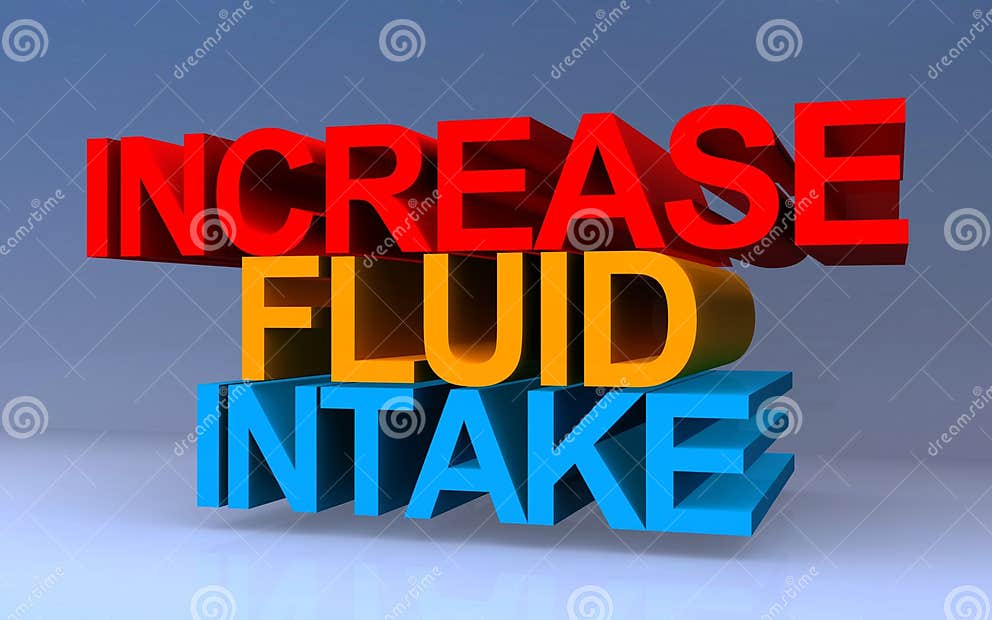 Increase Fluid Intake on Blue Stock Illustration - Illustration of tips ...