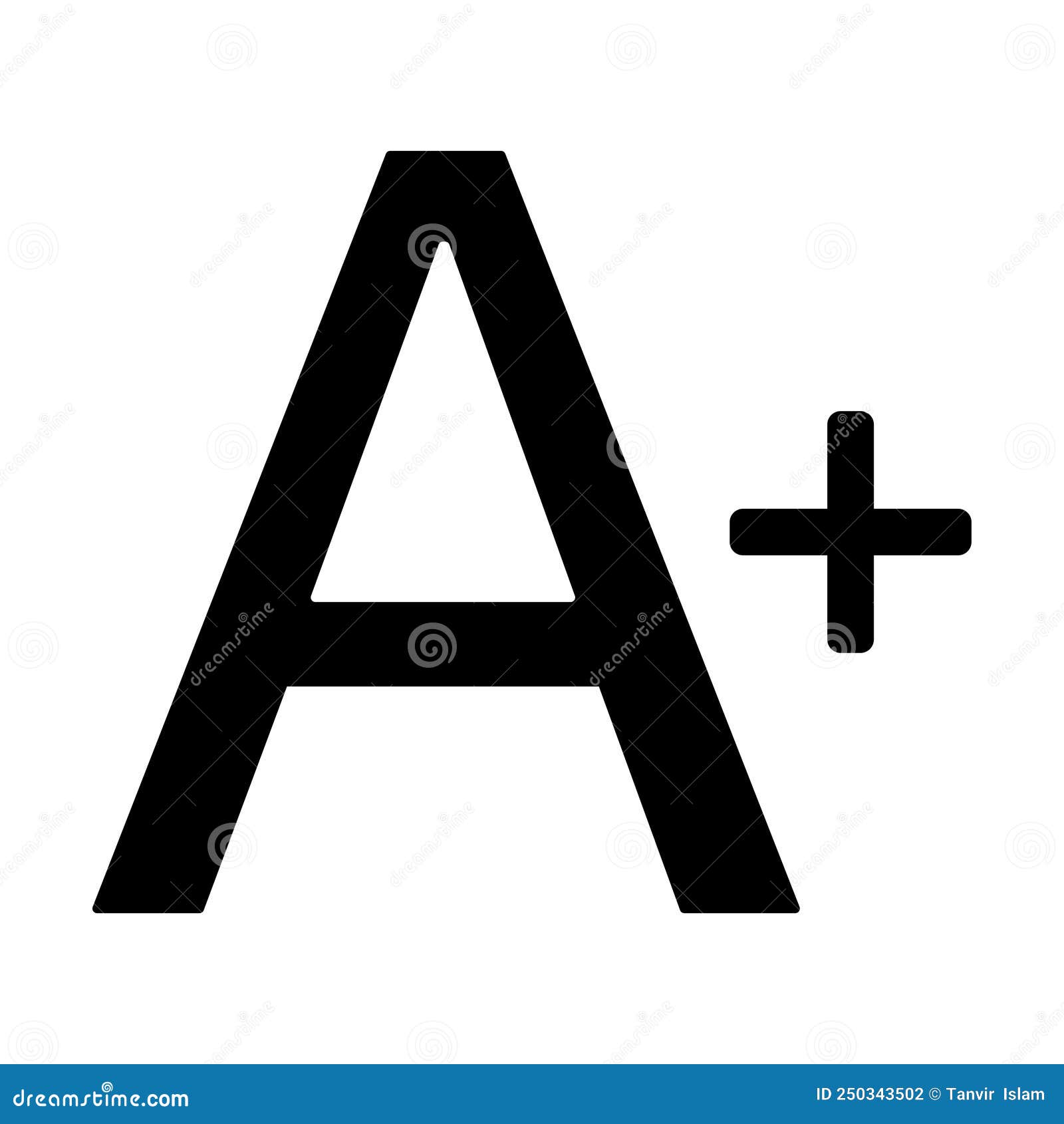 Increase Font Icon stock vector. Illustration of text - 250343502