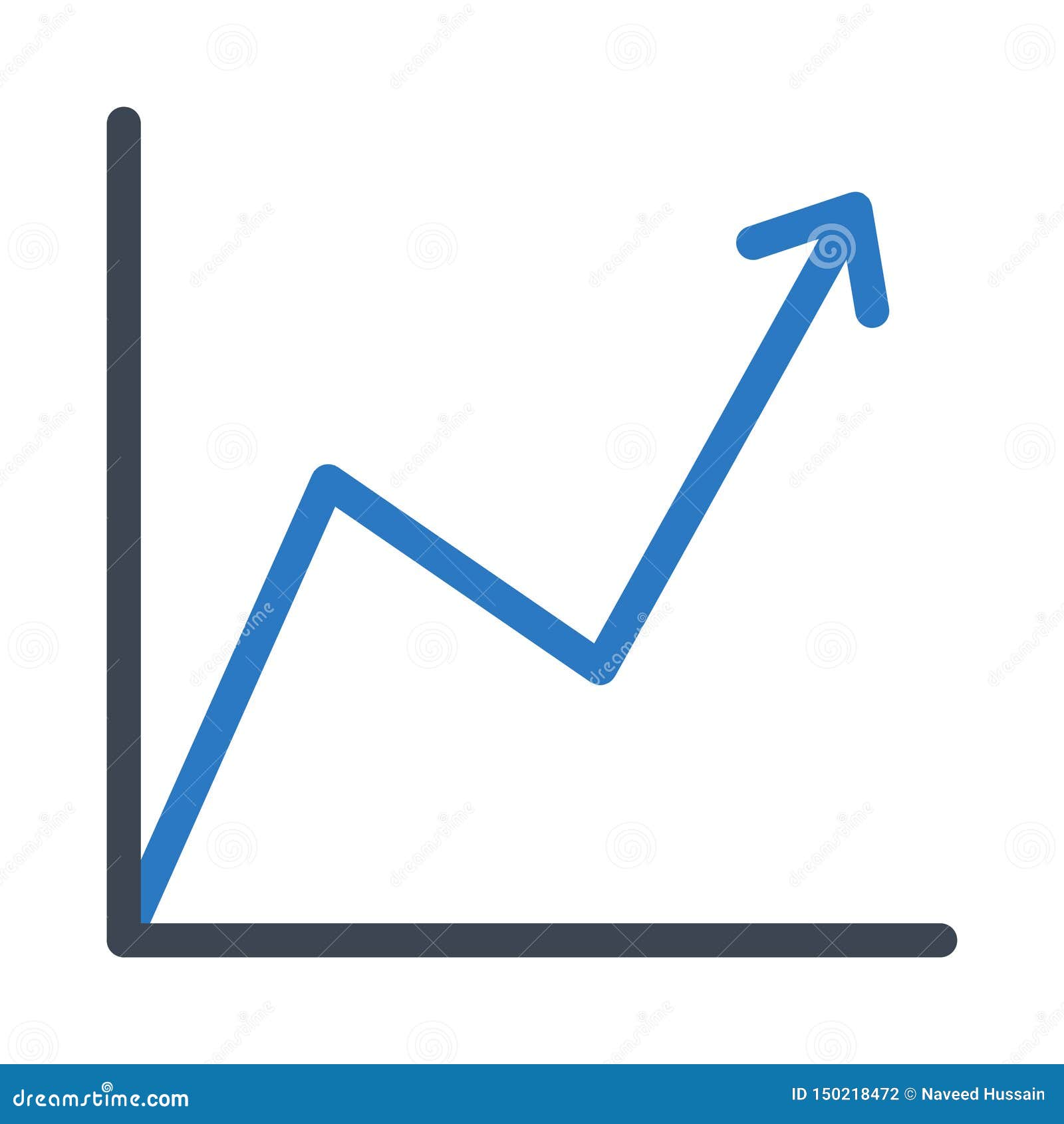 Increase Glyph Color Vector Icon Stock Vector - Illustration of color ...