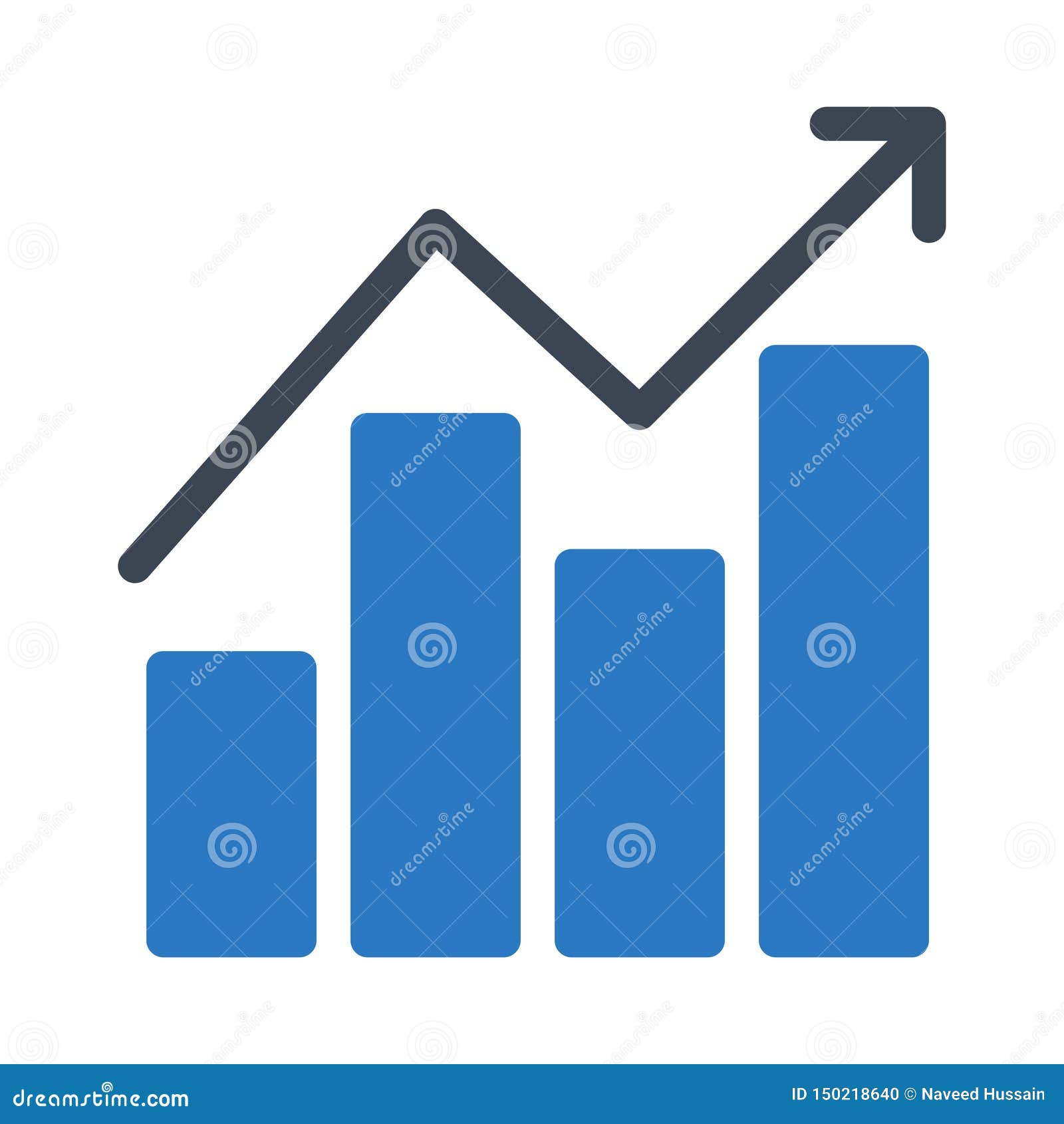 Increase Glyph Color Vector Icon Stock Vector - Illustration of arrow ...
