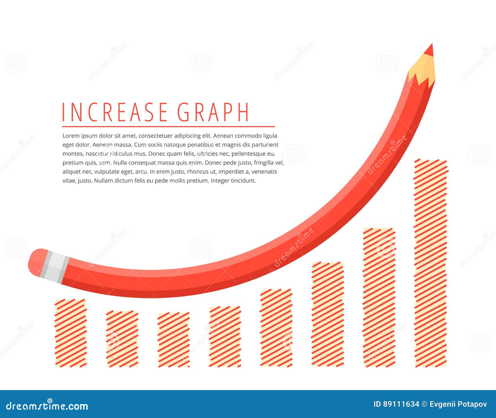 Increase graph concept. stock vector. Illustration of design - 89111634 Increase graph concept. stock vector. Illustration of design - 89111634