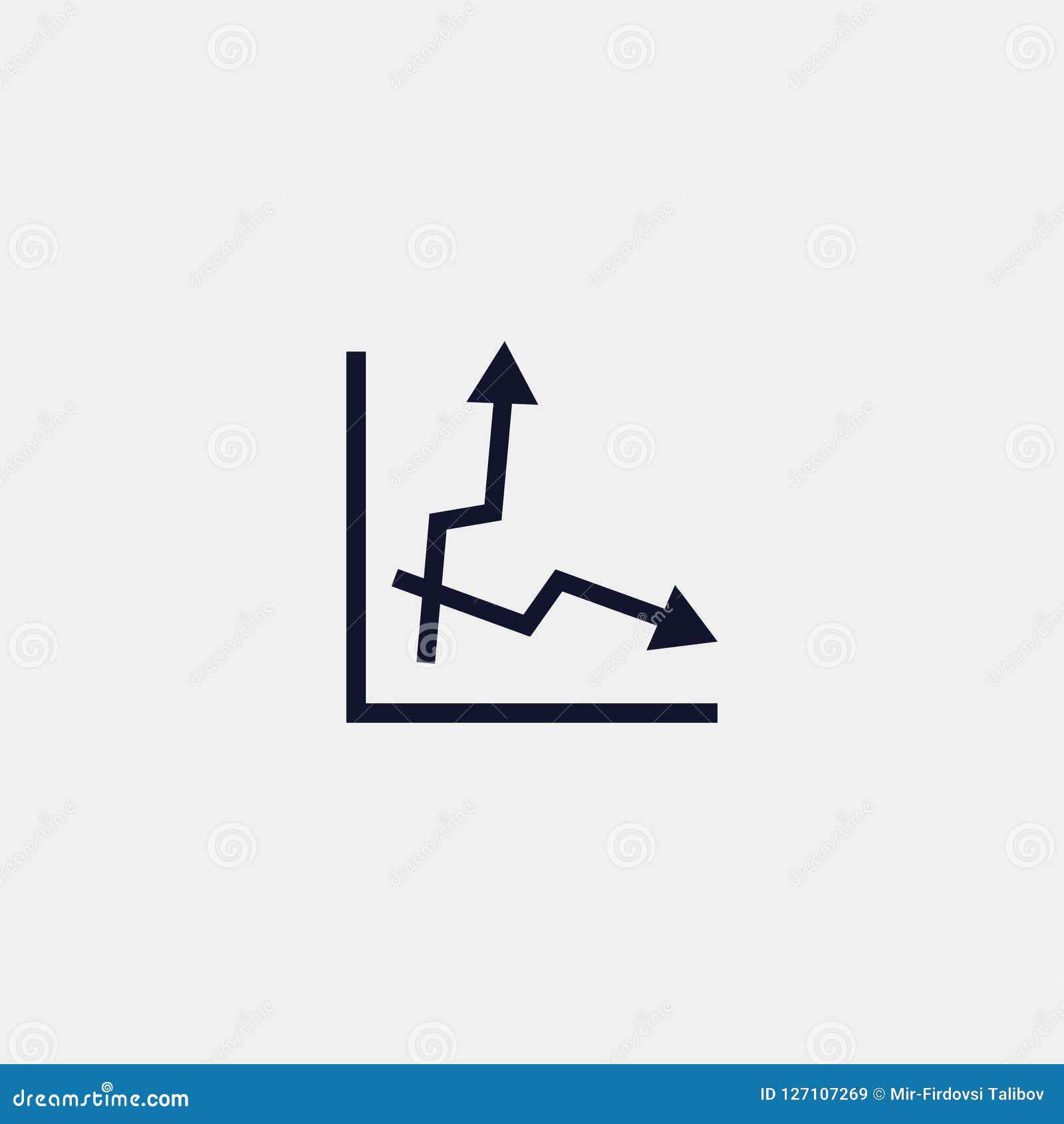 Increase Graph Icon, Vector Illustration. Flat Icon Stock Illustration ...