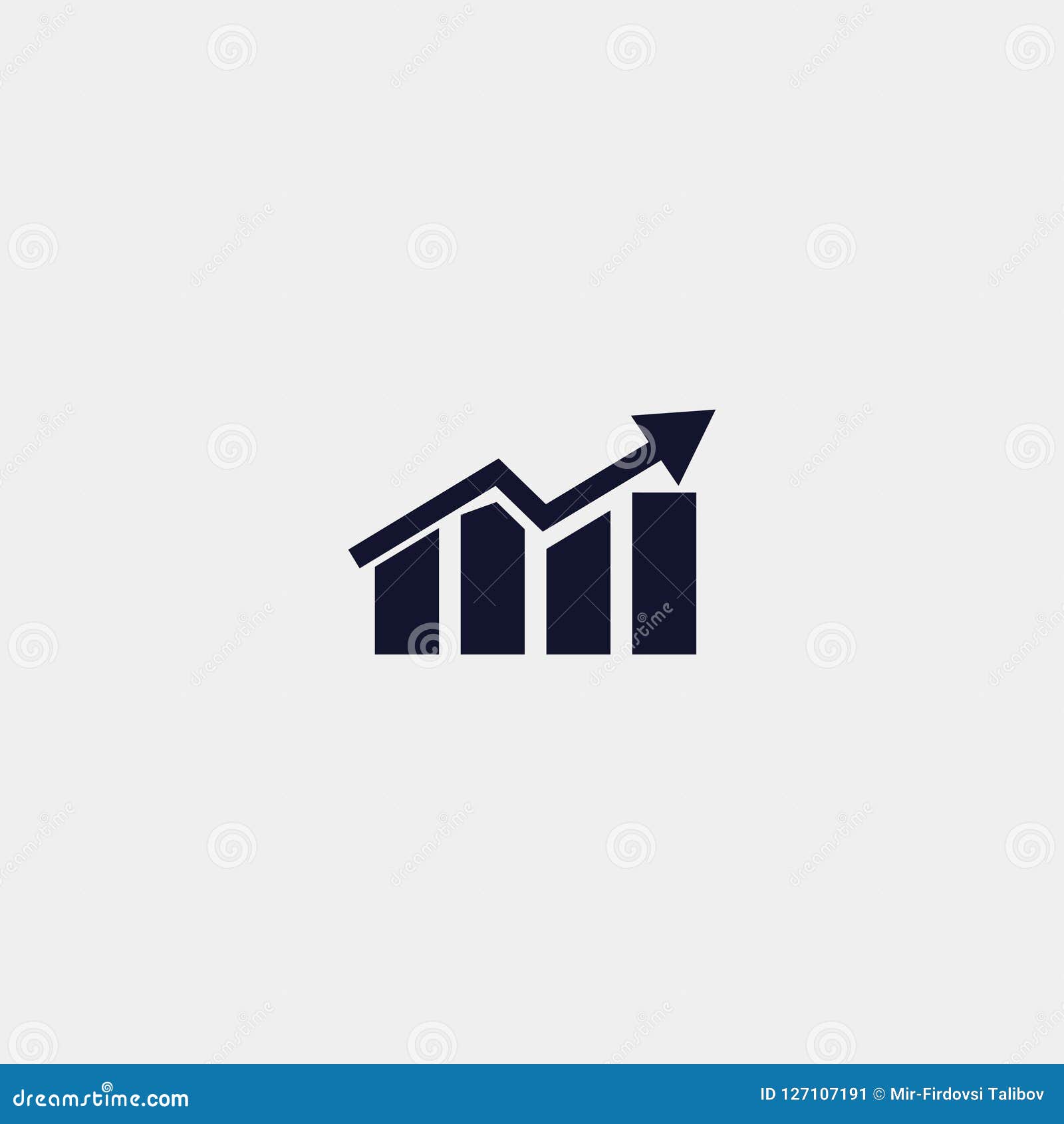 Increase Graph Icon, Vector Illustration. Flat Icon Stock Illustration ...