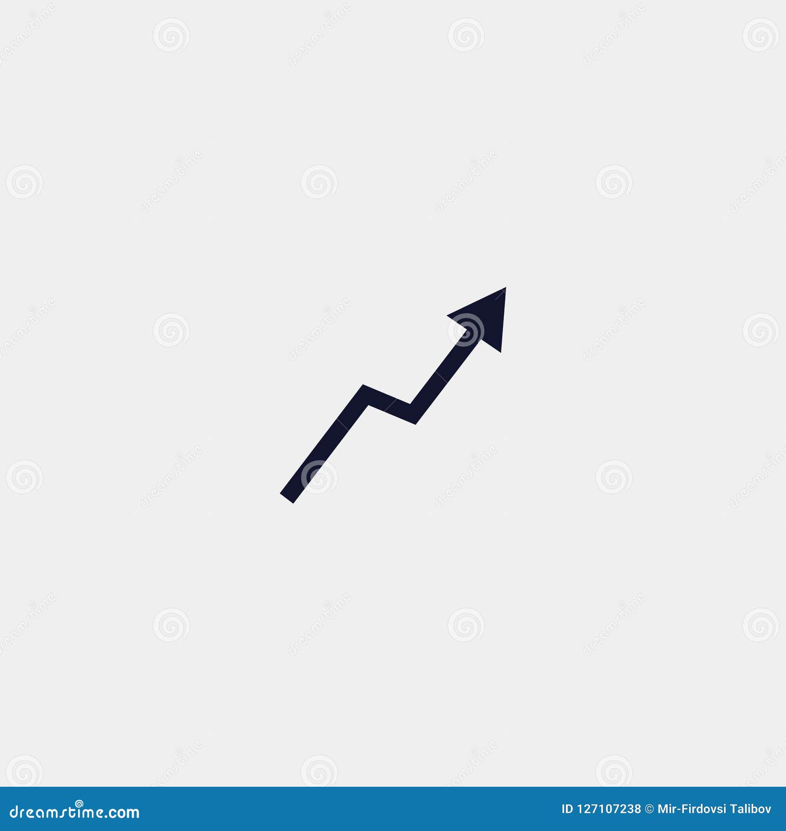 Increase Graph Icon, Vector Illustration. Flat Icon Stock Illustration ...