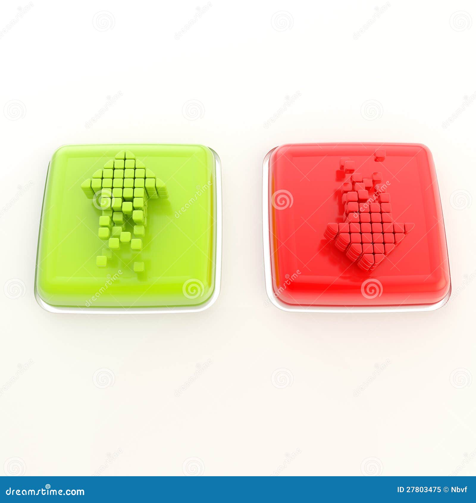 Increase Green Up and Red Decrease Arrow Buttons Stock Illustration ...