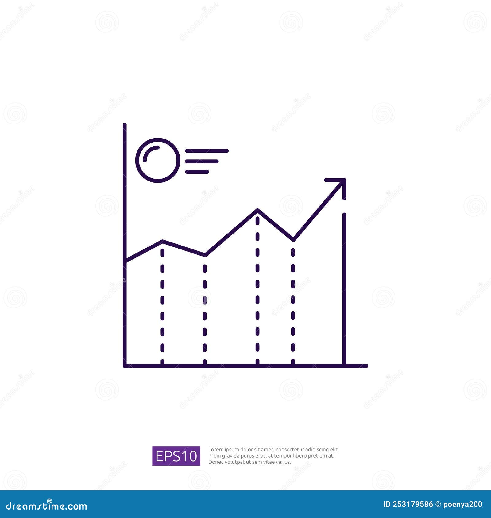 Increase Growth Chart and Graph Outline Icon Stock Vector ...