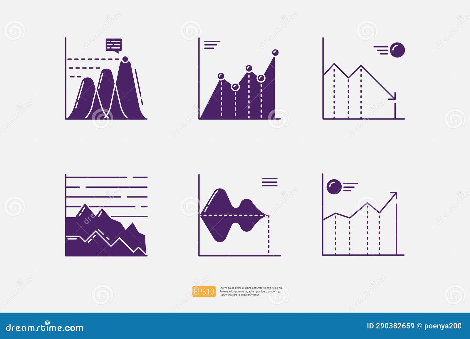 Increase Growth and Decrease Reduction Curve Chart. Business Finance ...