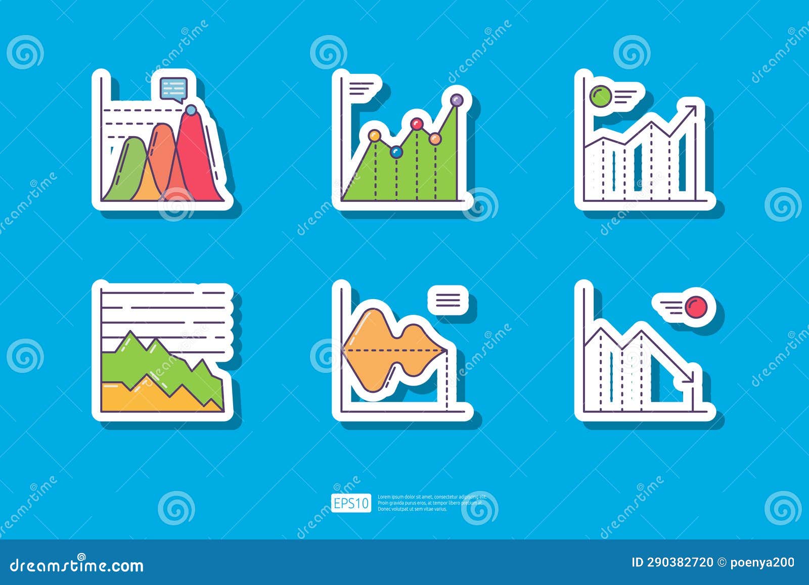Increase Growth and Decrease Reduction Curve Chart. Business Finance ...