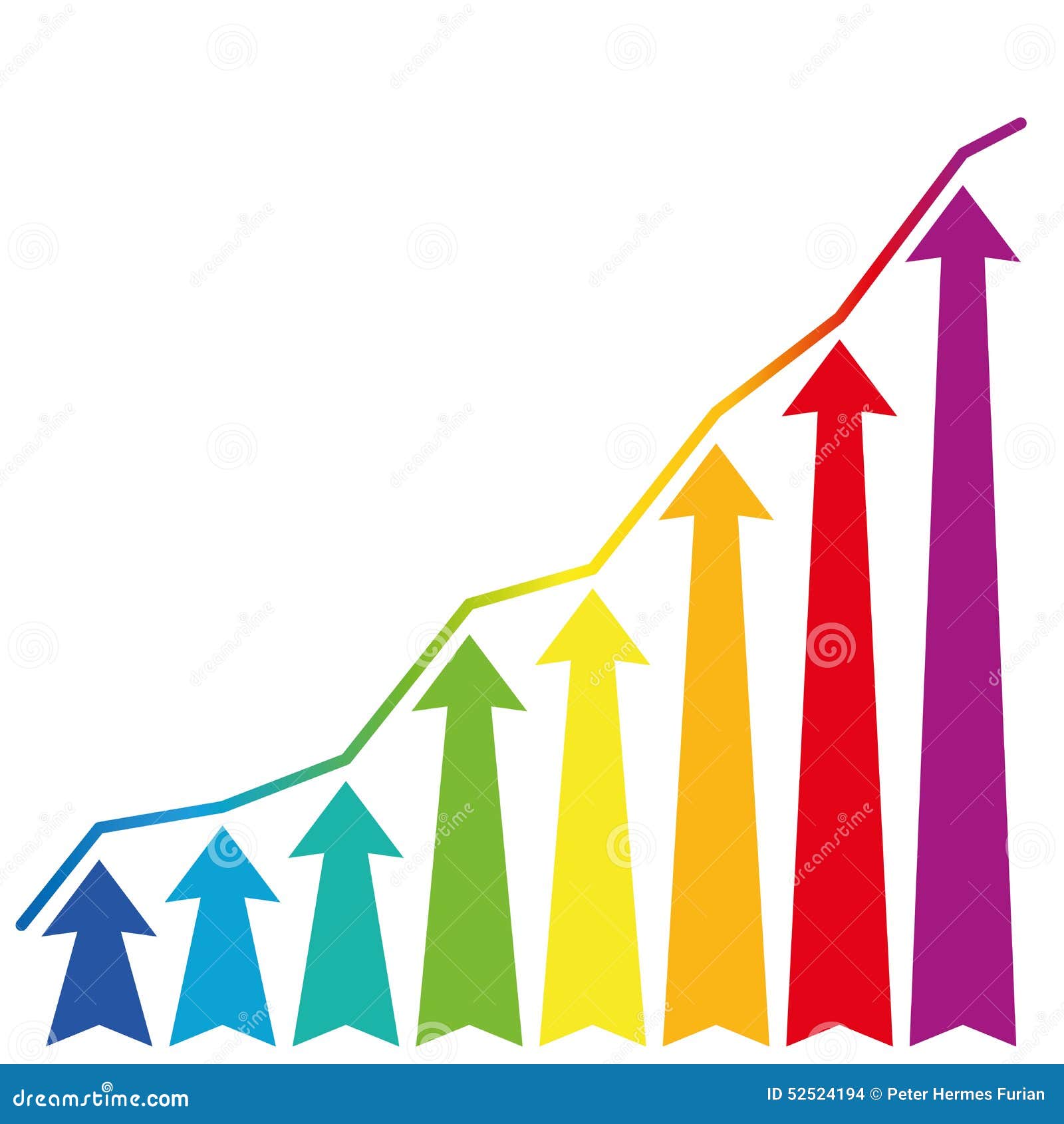 Increase Growth Rainbow Arrows Stock Illustrations – 57 Increase Growth ...