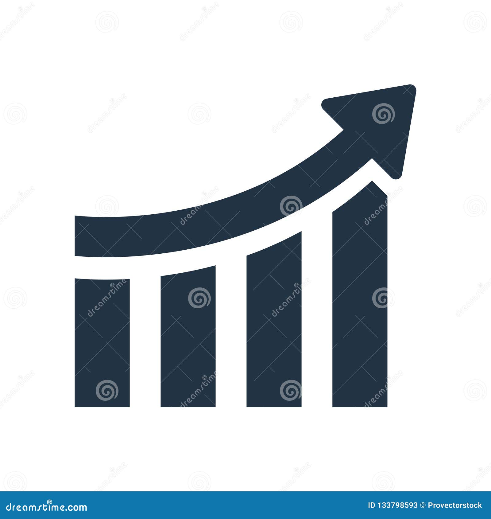 Increase Icon Vector Isolated on White Background, Increase Sign Stock ...