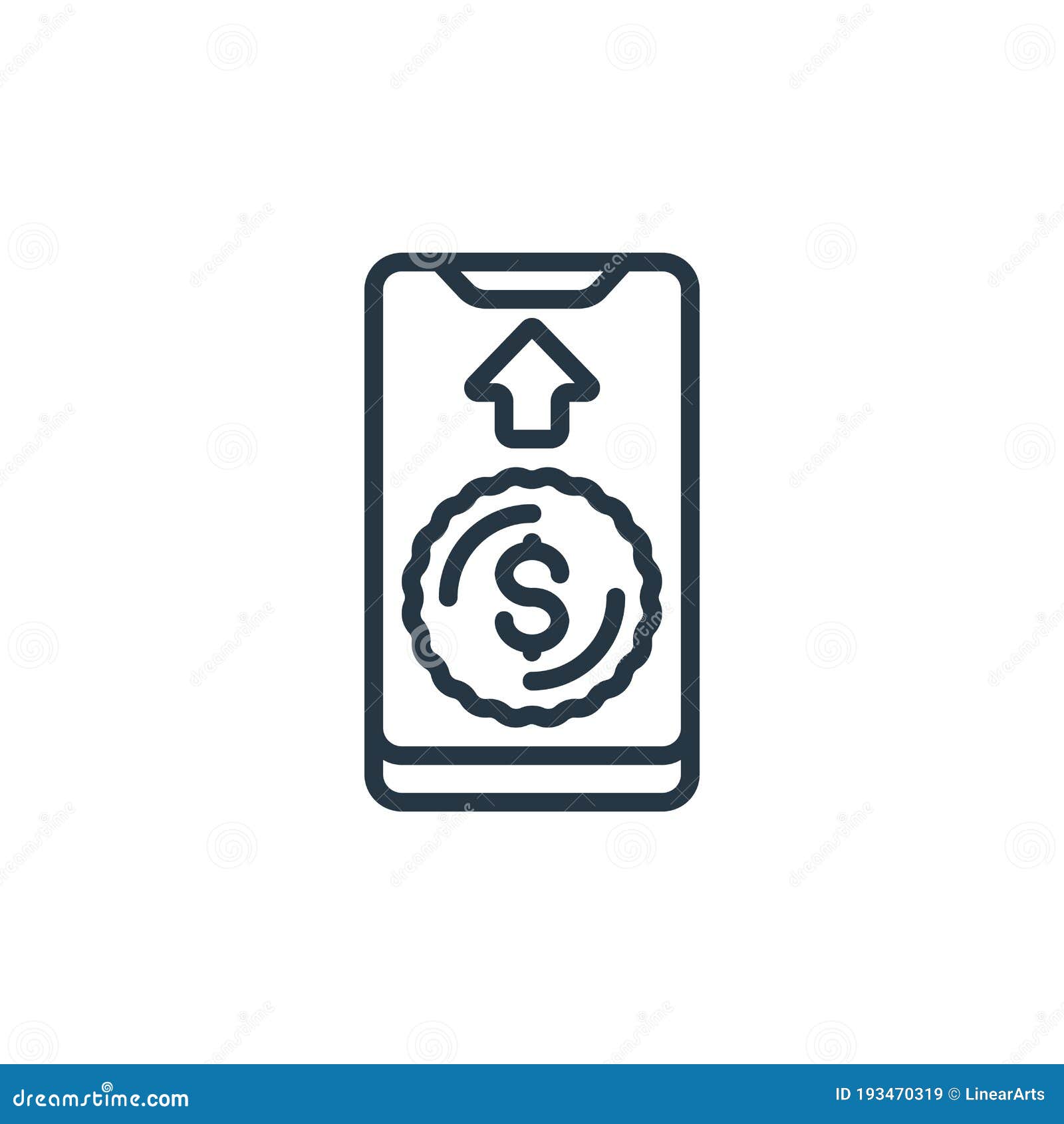 Increase Icon Vector from Sales Concept. Thin Line Illustration of ...