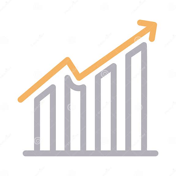 Increase Vector Color Line Icon Stock Vector - Illustration of ...