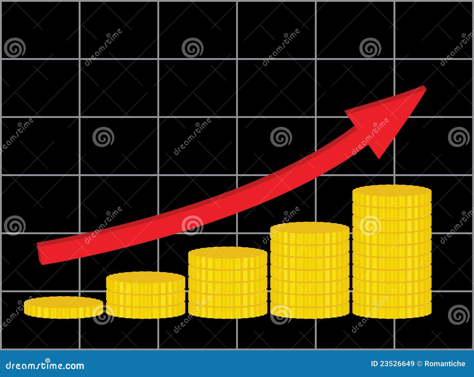 Increase of income stock vector. Illustration of yellow - 23526649