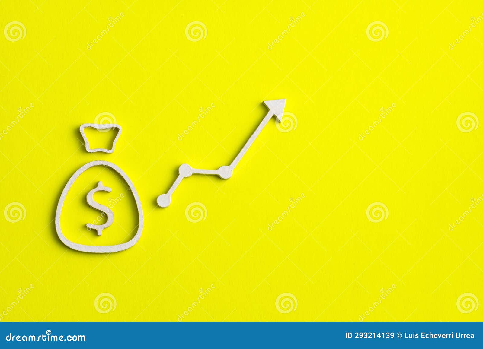 Increase in Interest on Value - Arrow and Value Icon on Yellow ...