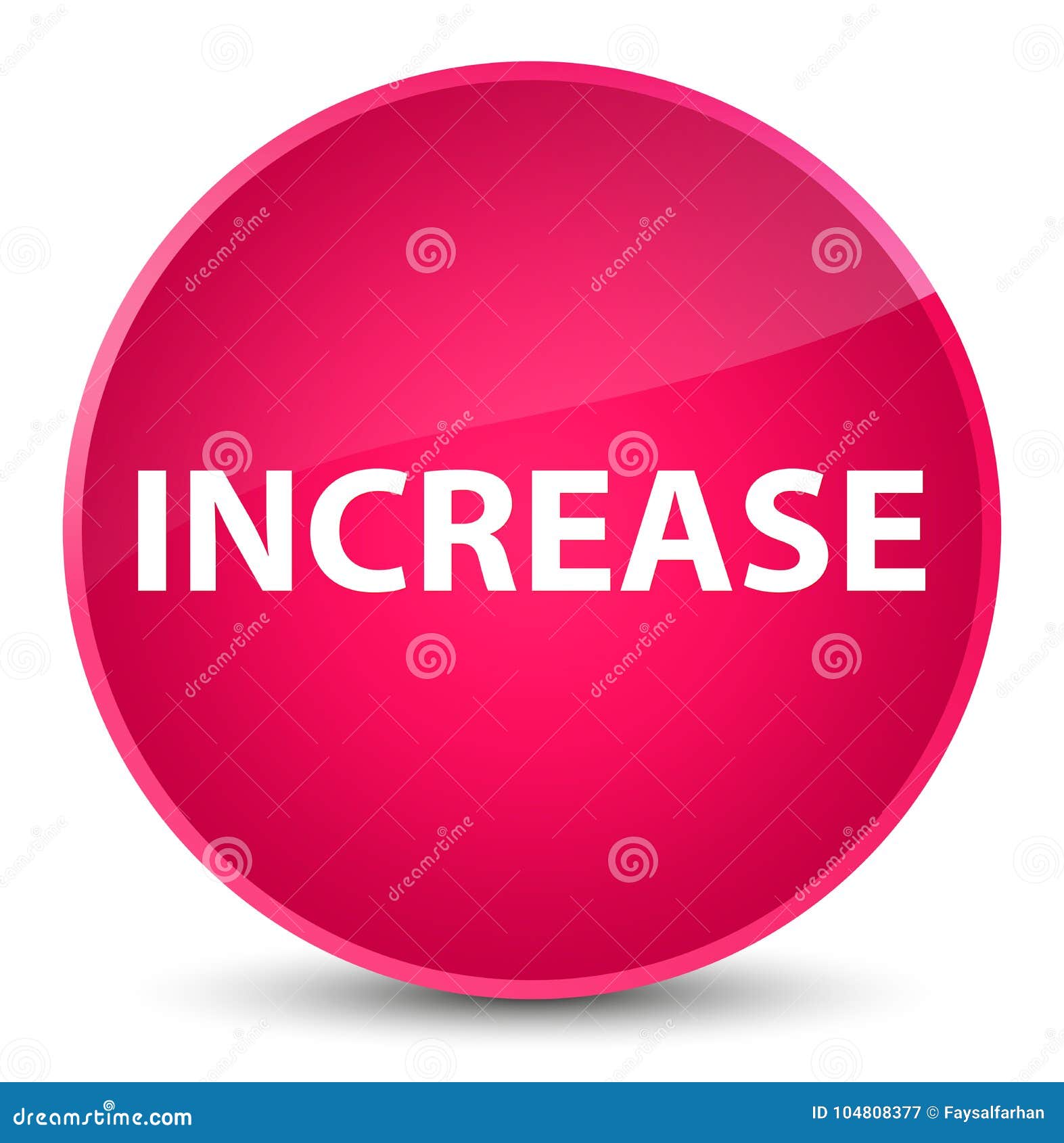 Increase Elegant Pink Round Button Stock Illustration - Illustration of ...
