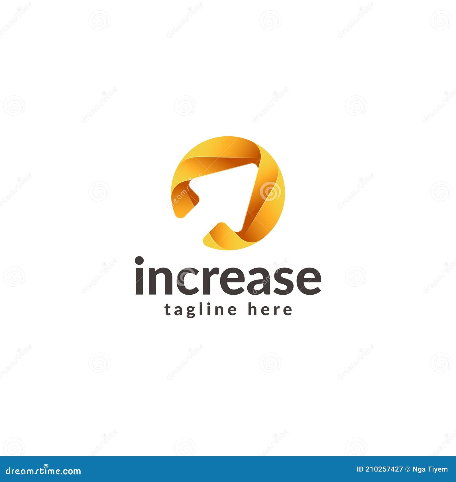 Increase Logo Template stock vector. Illustration of logo - 210257427