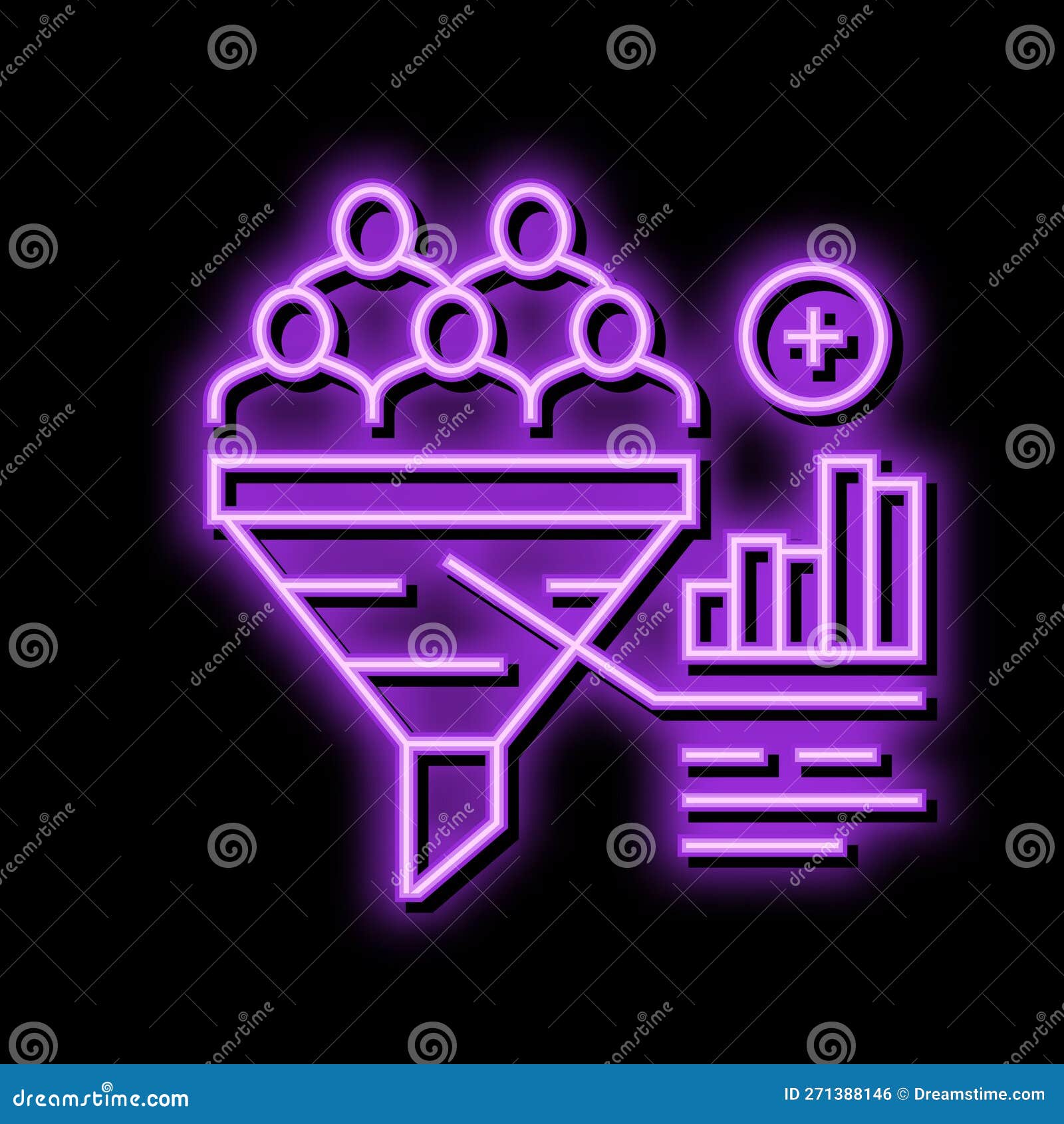 Increase Mqls Neon Glow Icon Illustration Stock Vector - Illustration ...