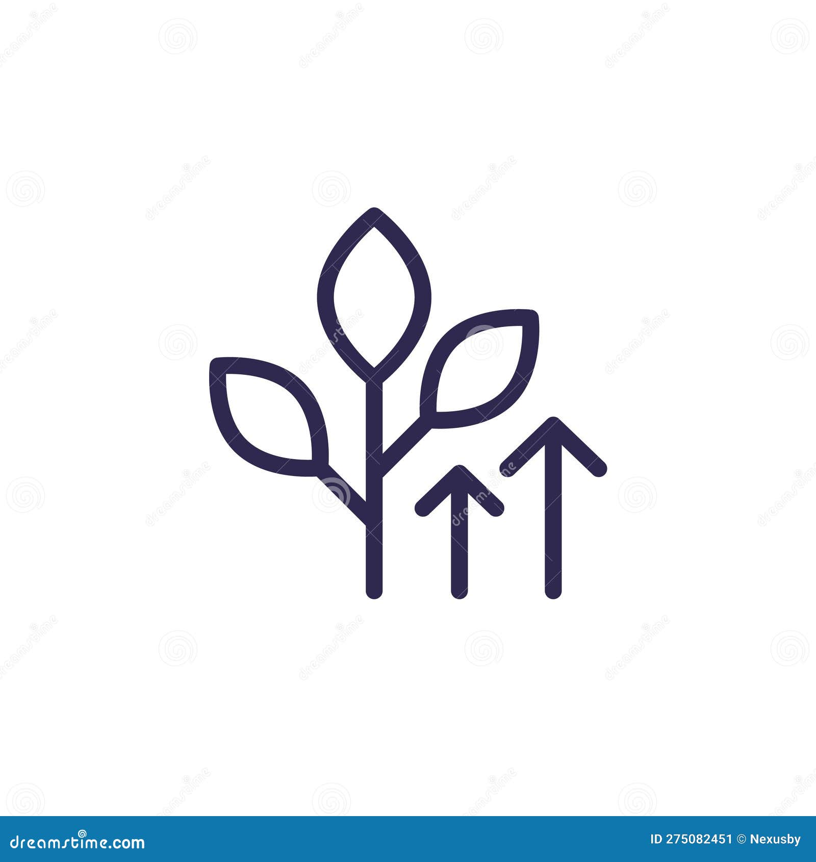 Increase Plant Growth Line Icon Stock Vector - Illustration of grow ...