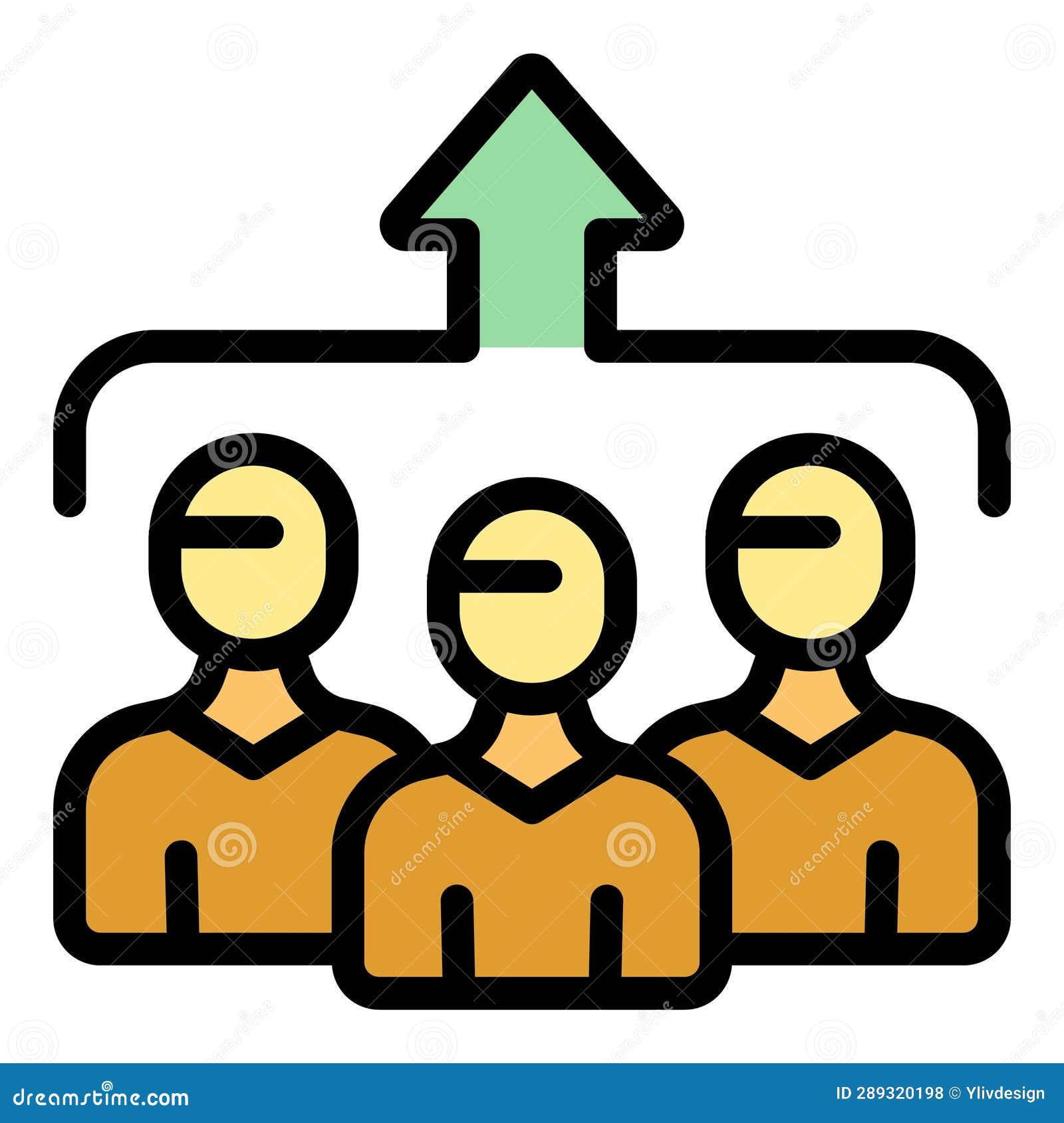 Increase Population Icon Vector Flat Stock Vector - Illustration of ...
