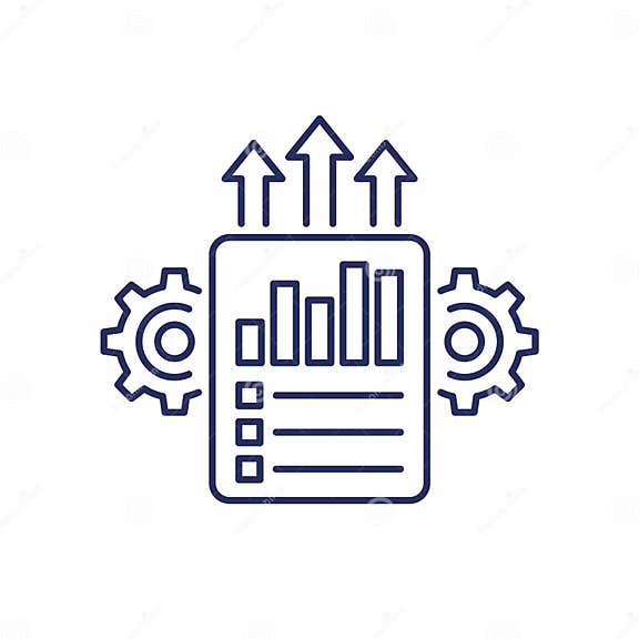 Increase Productivity Icon, Line Vector Stock Vector - Illustration of ...