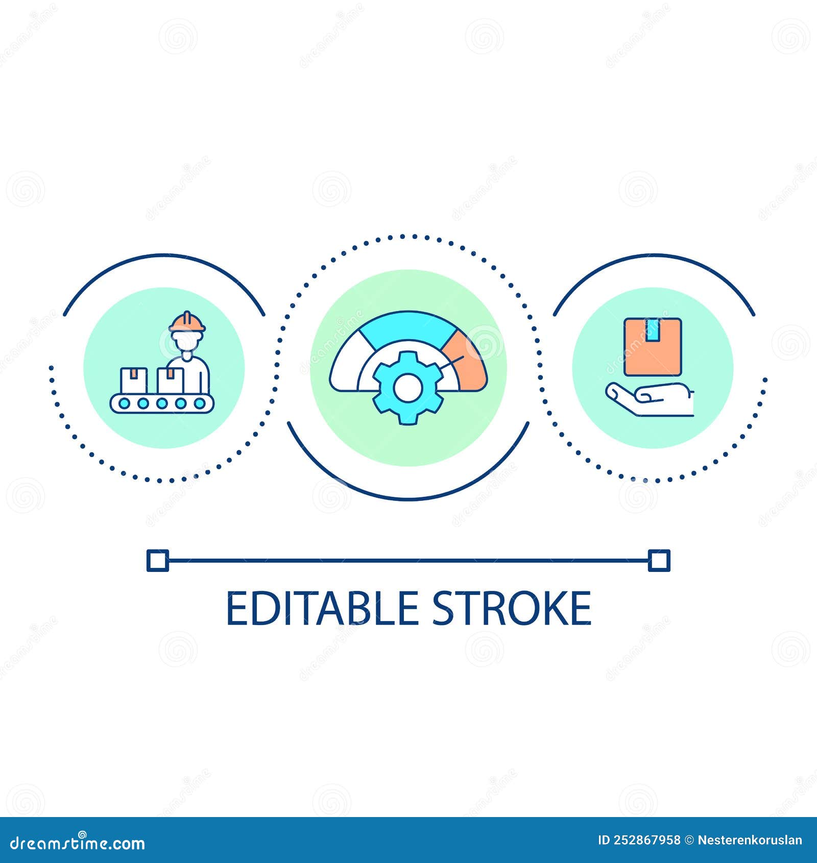 Increase Products Manufacturing Loop Concept Icon Stock Vector ...