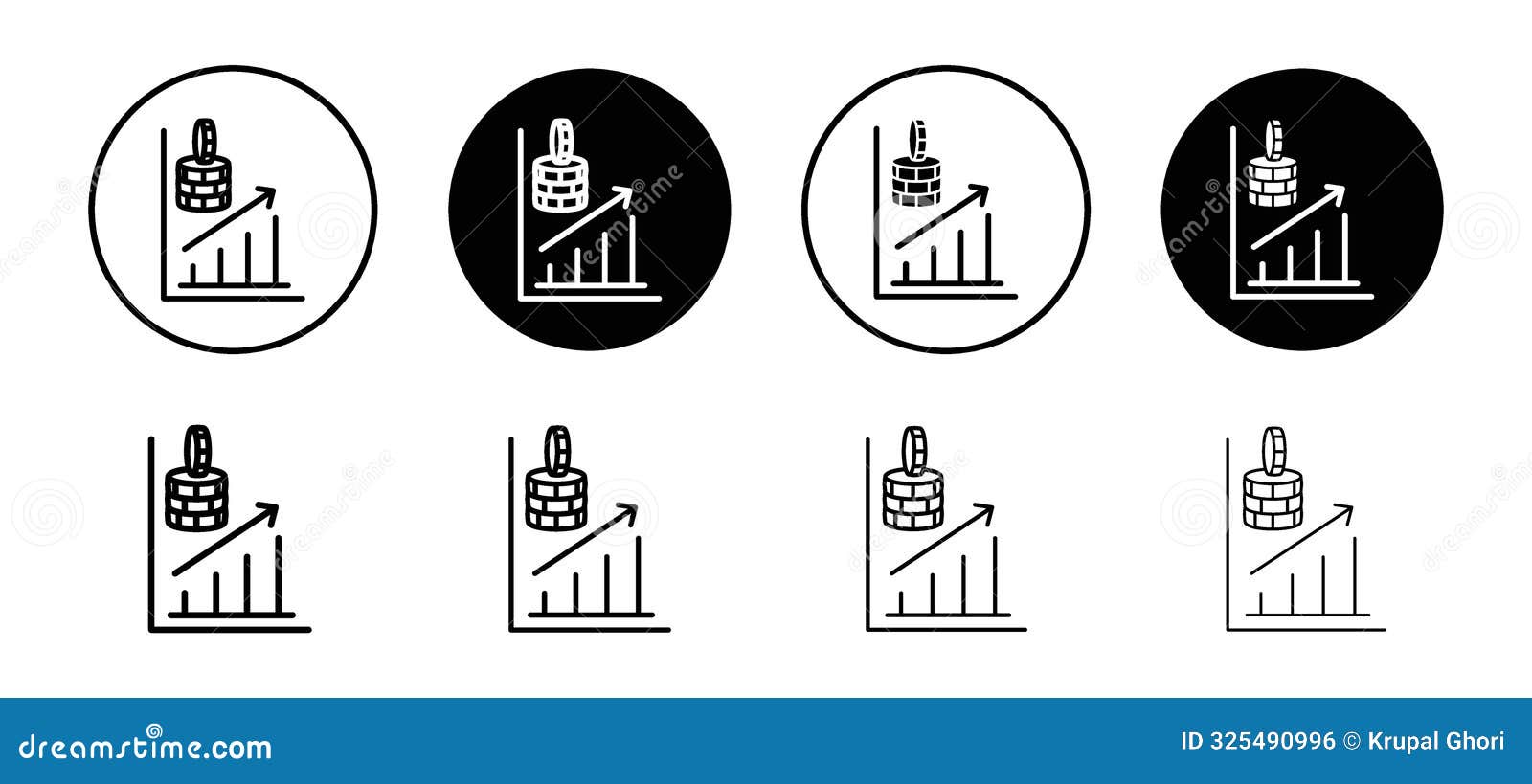 Increase Rate Vector Icon Set Collection. Increase Rate Outline Flat ...